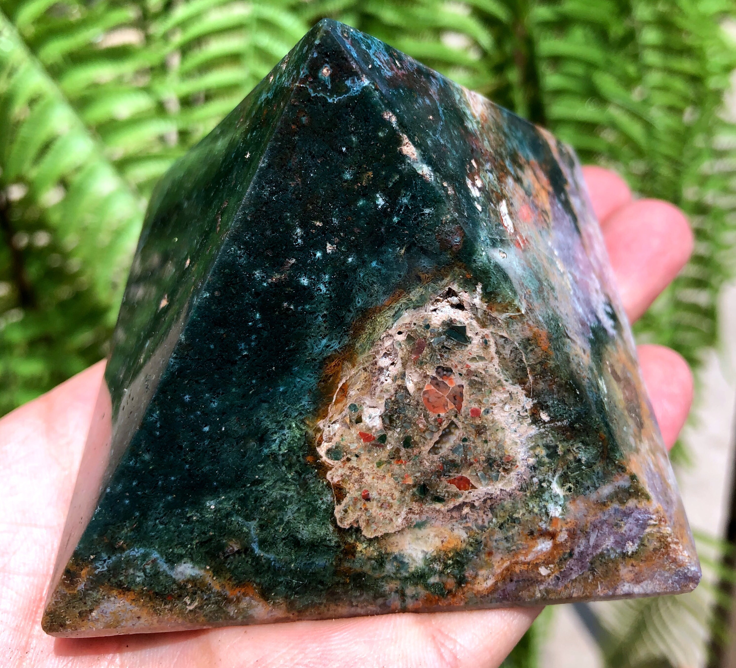 Natural Ocean Jasper Pyramid/natural Ocean Jasper - Etsy UK