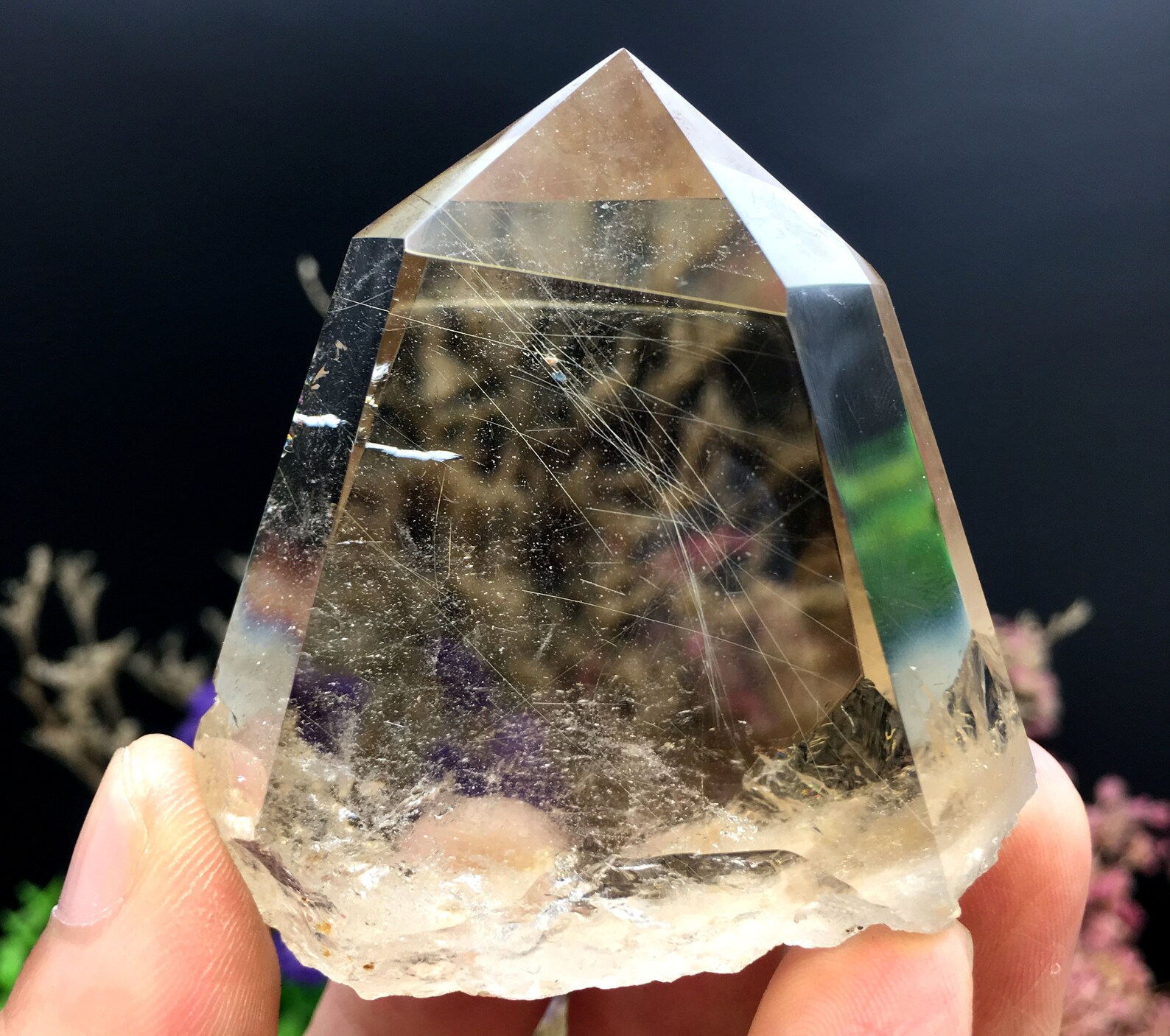 Rare Clear Golden Rutilated Inclusions Quartz Point/crystal - Etsy