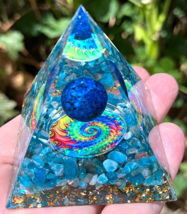 Fantasy Magic Dumortierite Sphere+agate Orgone/crystal Pyramid ...