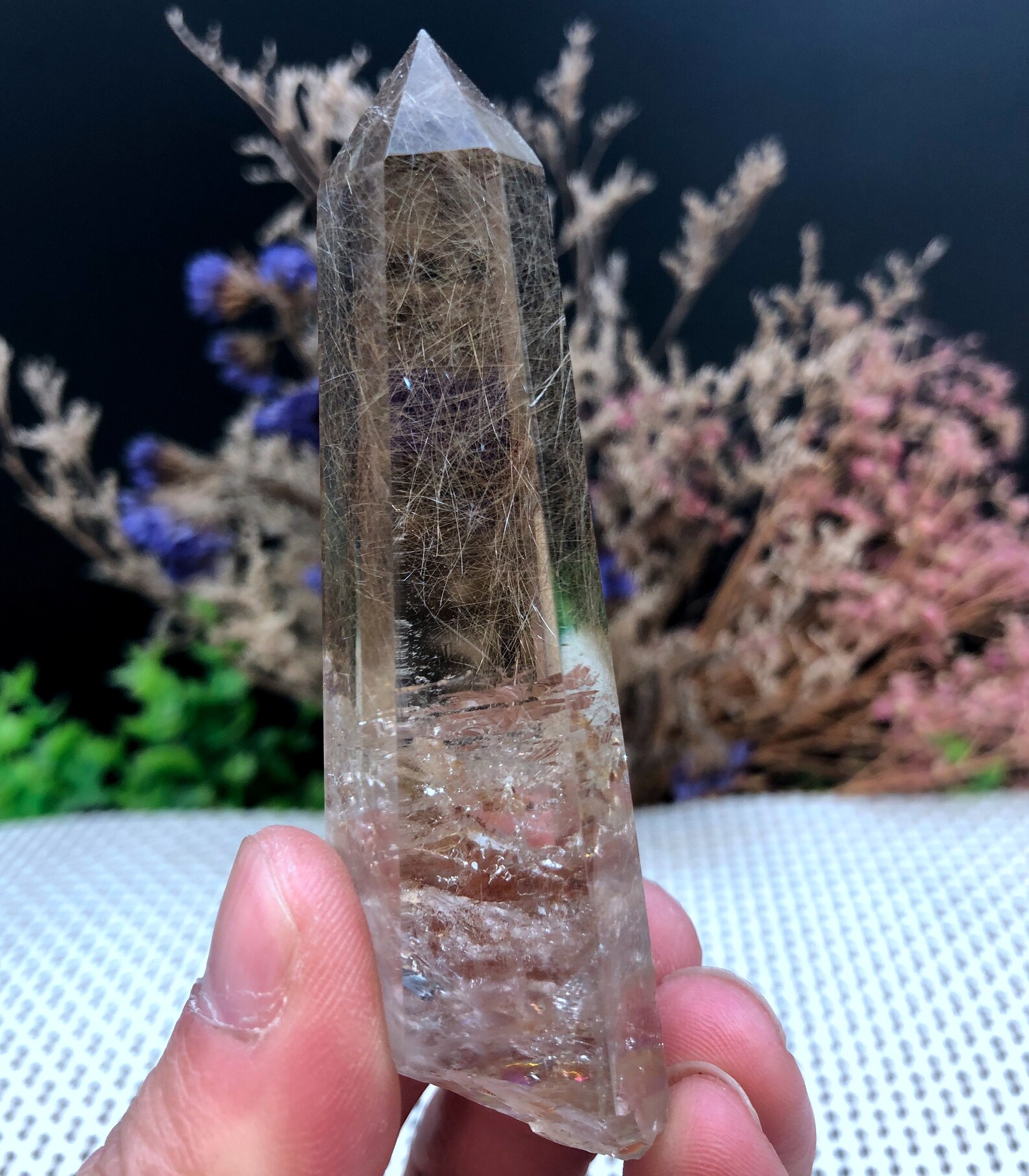 Rare Clear Golden Rutilated Inclusions Quartz Point/crystal - Etsy