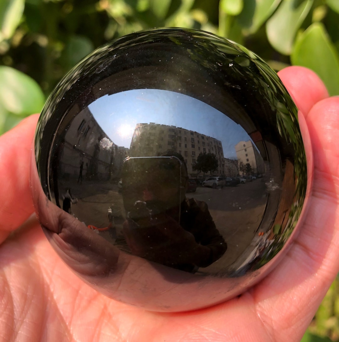 Extra Large Gold Sheen Obsidian Sphere/natural Black Obsidian Sphere ...