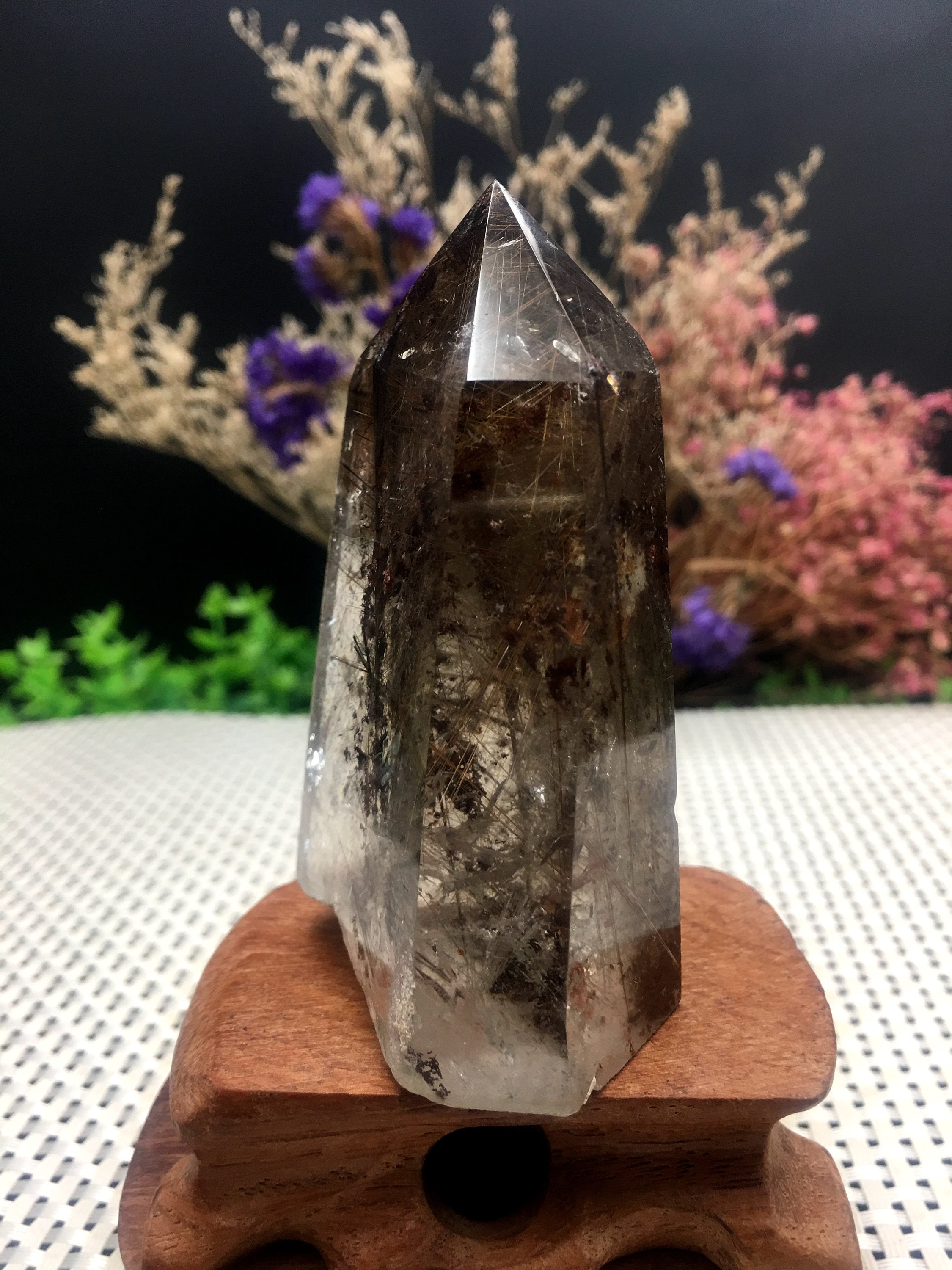 Rare Clear Brown Rutilated Inclusions Quartz Point/Crystal | Etsy