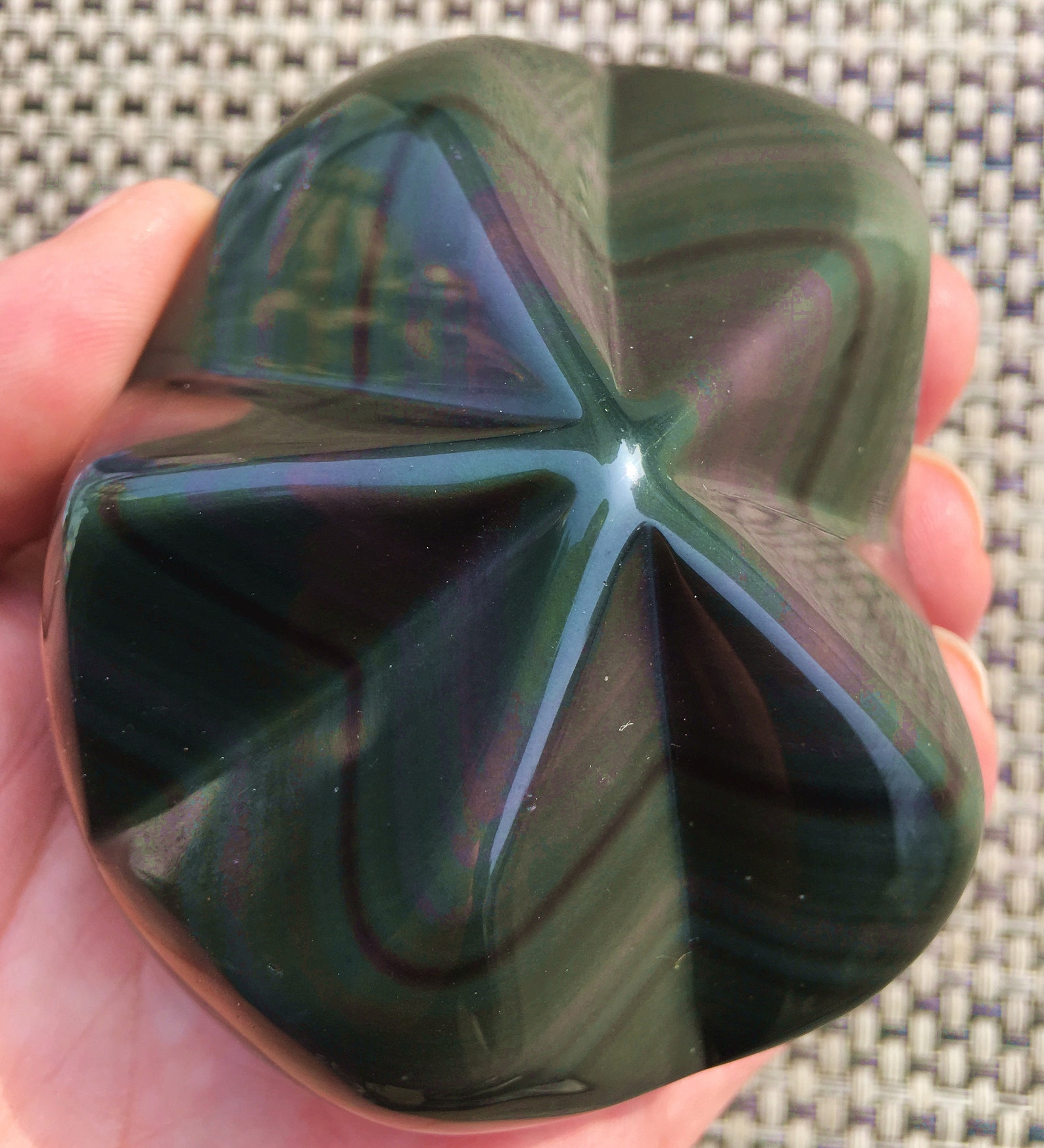 Natural Extra Large Ice Rainbow Sheen Obsidian-tiny Spot/obsidian ...