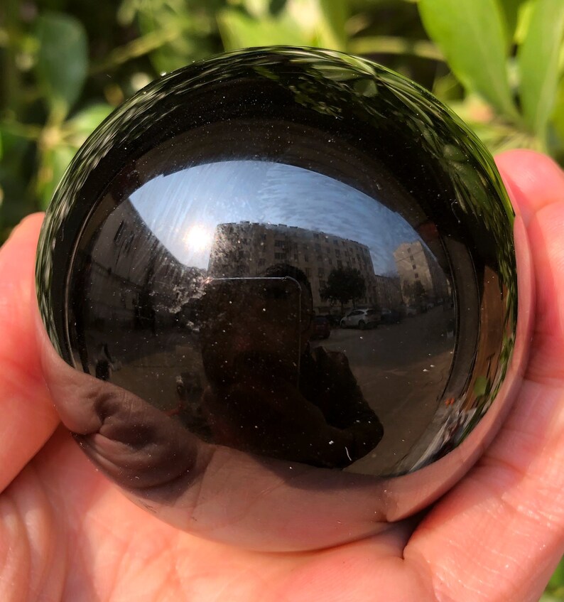 Extra Large Gold Sheen Obsidian Sphere/natural Black Obsidian | Etsy