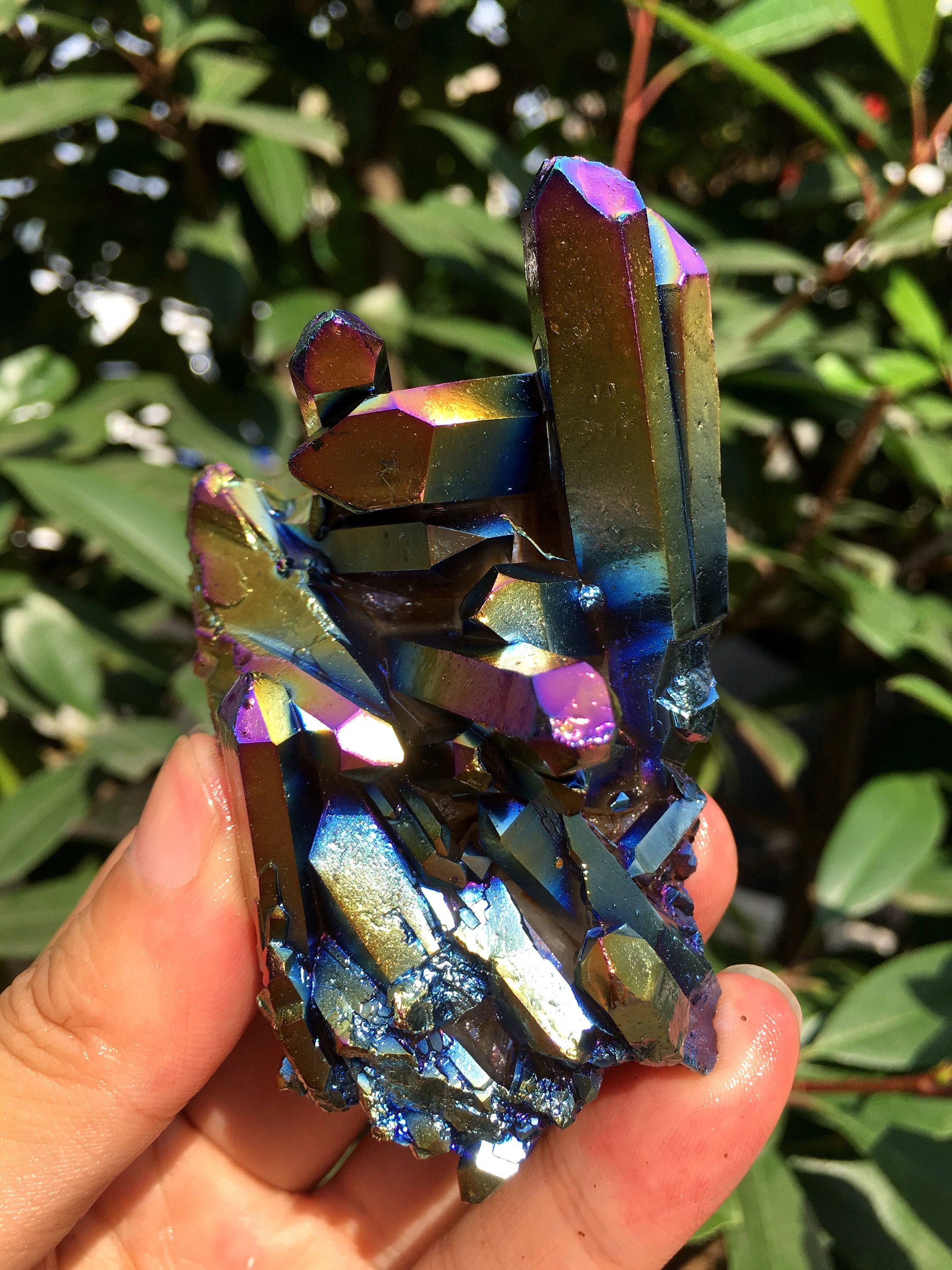 Aura Blue Quartz Crystal Cluster/angel Aura Quartz Crystal Cluster ...