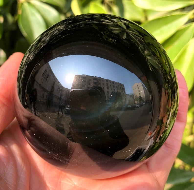 Extra Large Gold Sheen Obsidian Sphere/natural Black Obsidian - Etsy