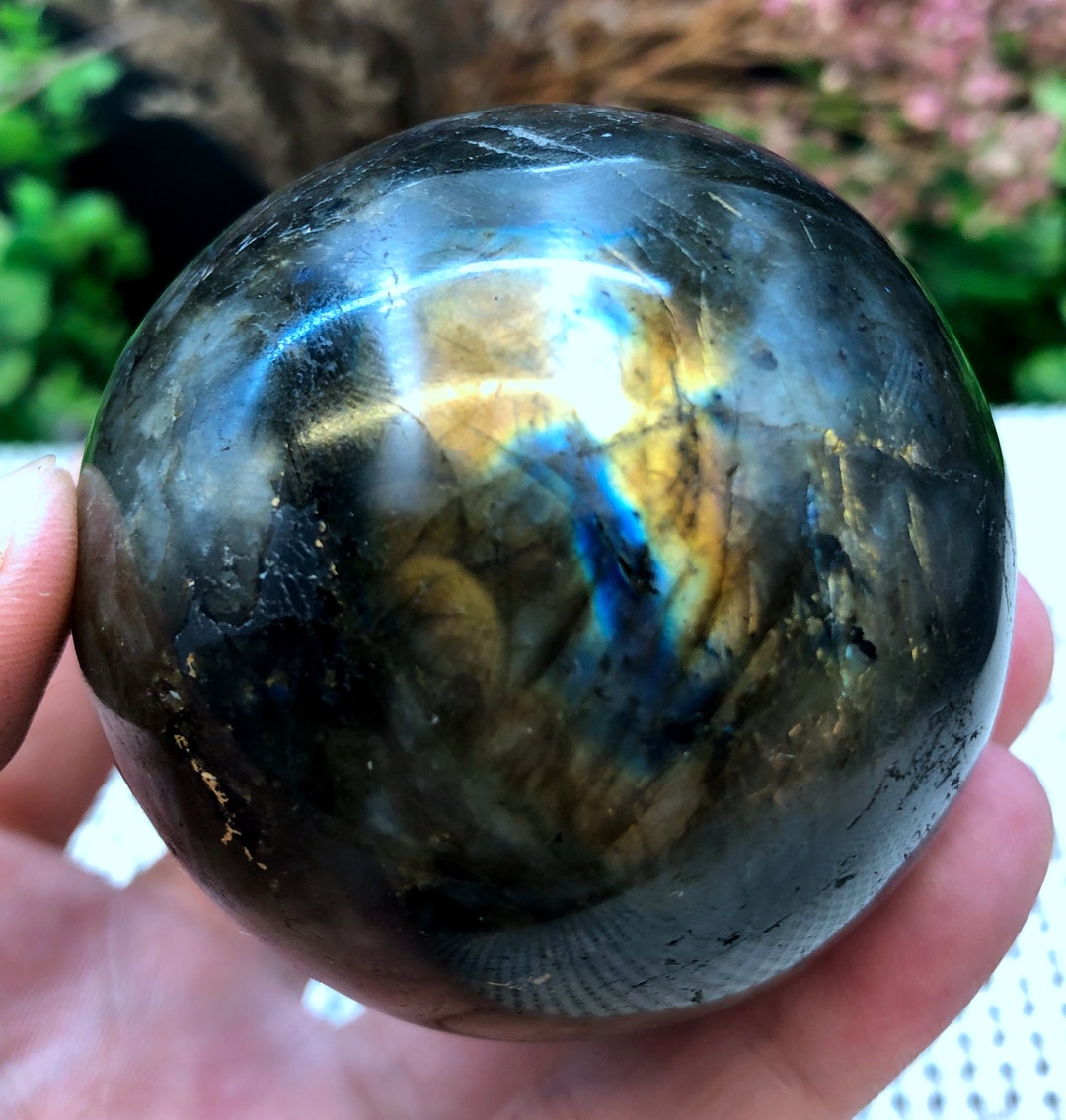 Extra Large Labradorite Sphere/labradorite Ball/shiny Polished ...