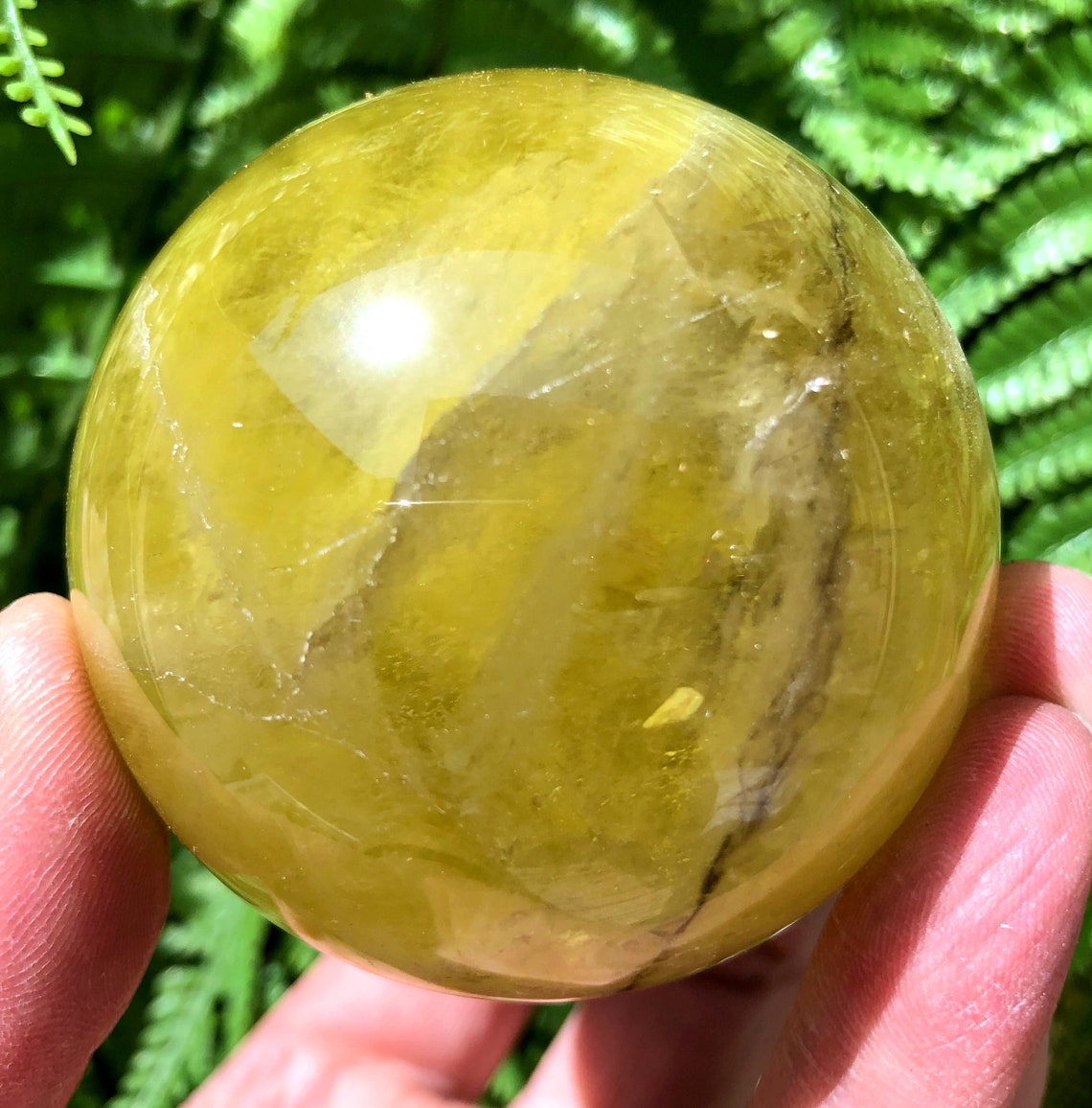 Natürlicher großer gelber Citrin Kristall Kugel/Citrin - Etsy.de