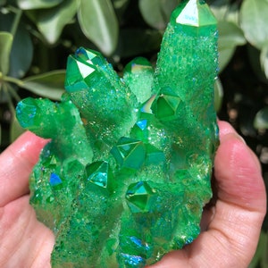 Aura Green Quartz Crystal Cluster/angel Aura Quartz Crystal Cluster ...