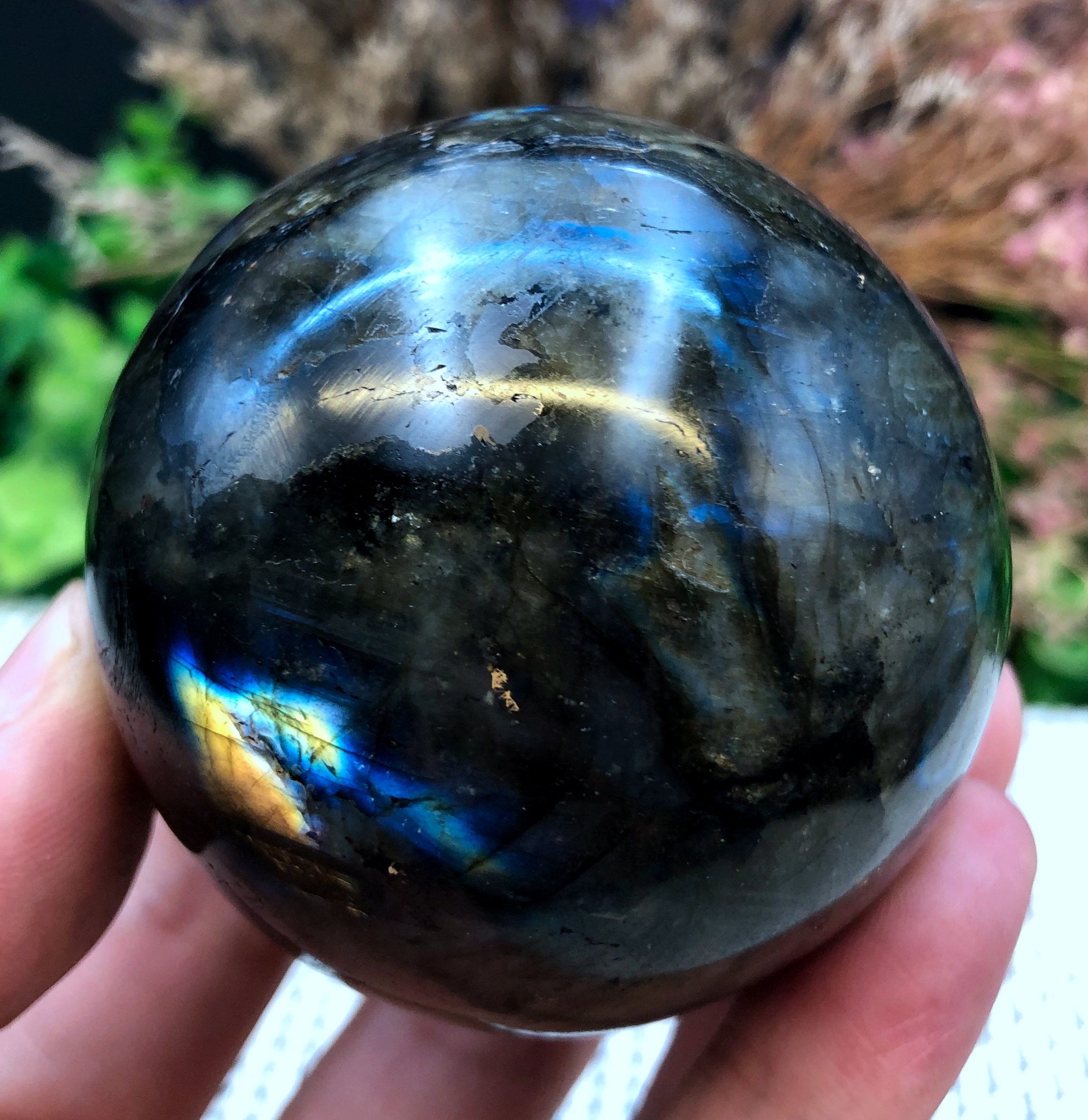 Extra Large Labradorite sphere/Labradorite ball/Shiny Polished | Etsy