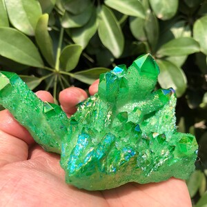 Aura Green Quartz Crystal Cluster/angel Aura Quartz Crystal Cluster ...