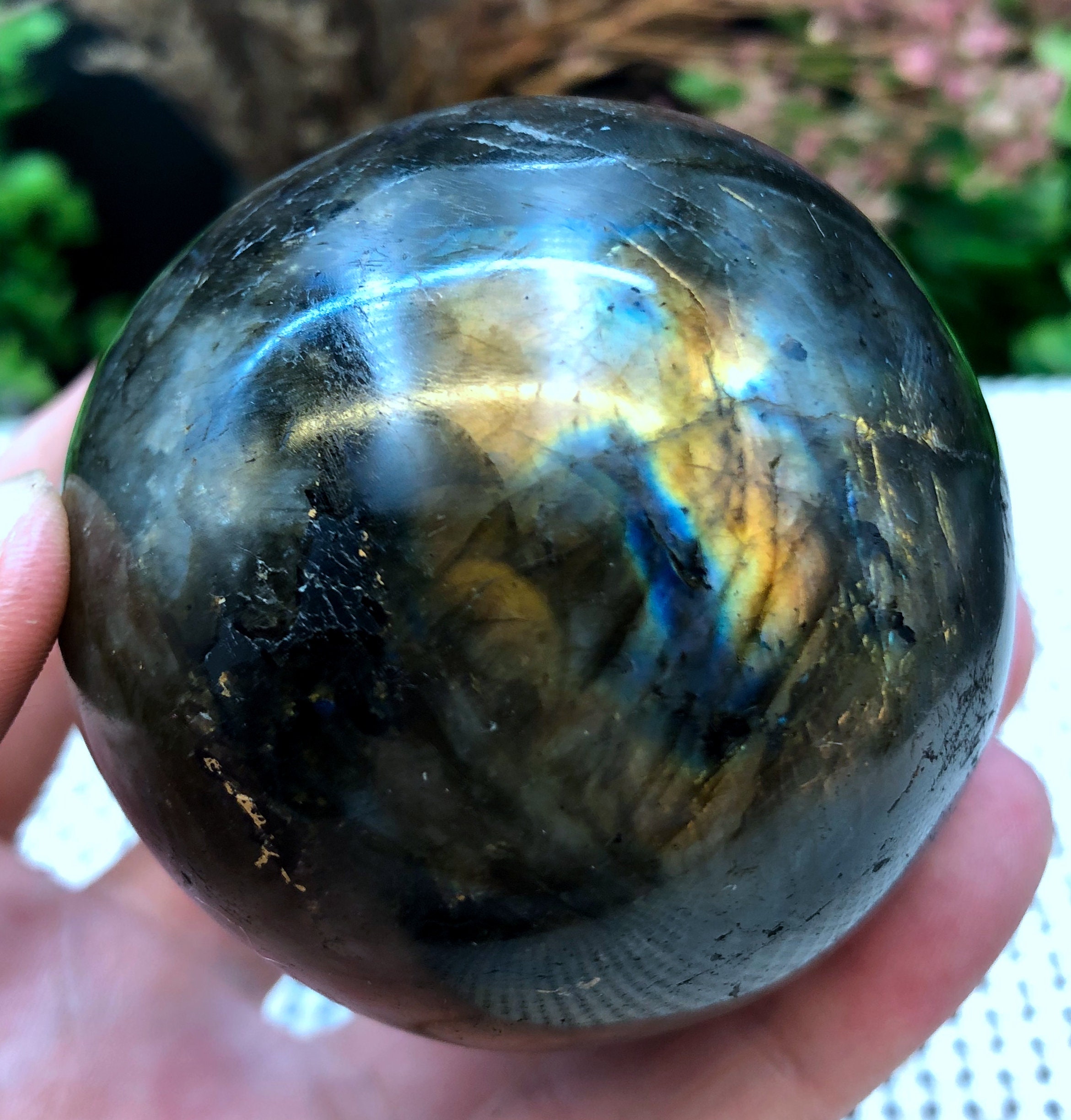 Extra Large Labradorite sphere/Labradorite ball/Shiny Polished | Etsy