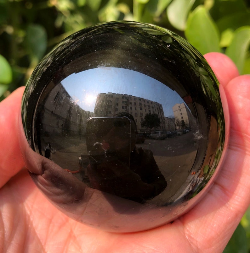 Extra Large Gold Sheen Obsidian Sphere/natural Black Obsidian | Etsy