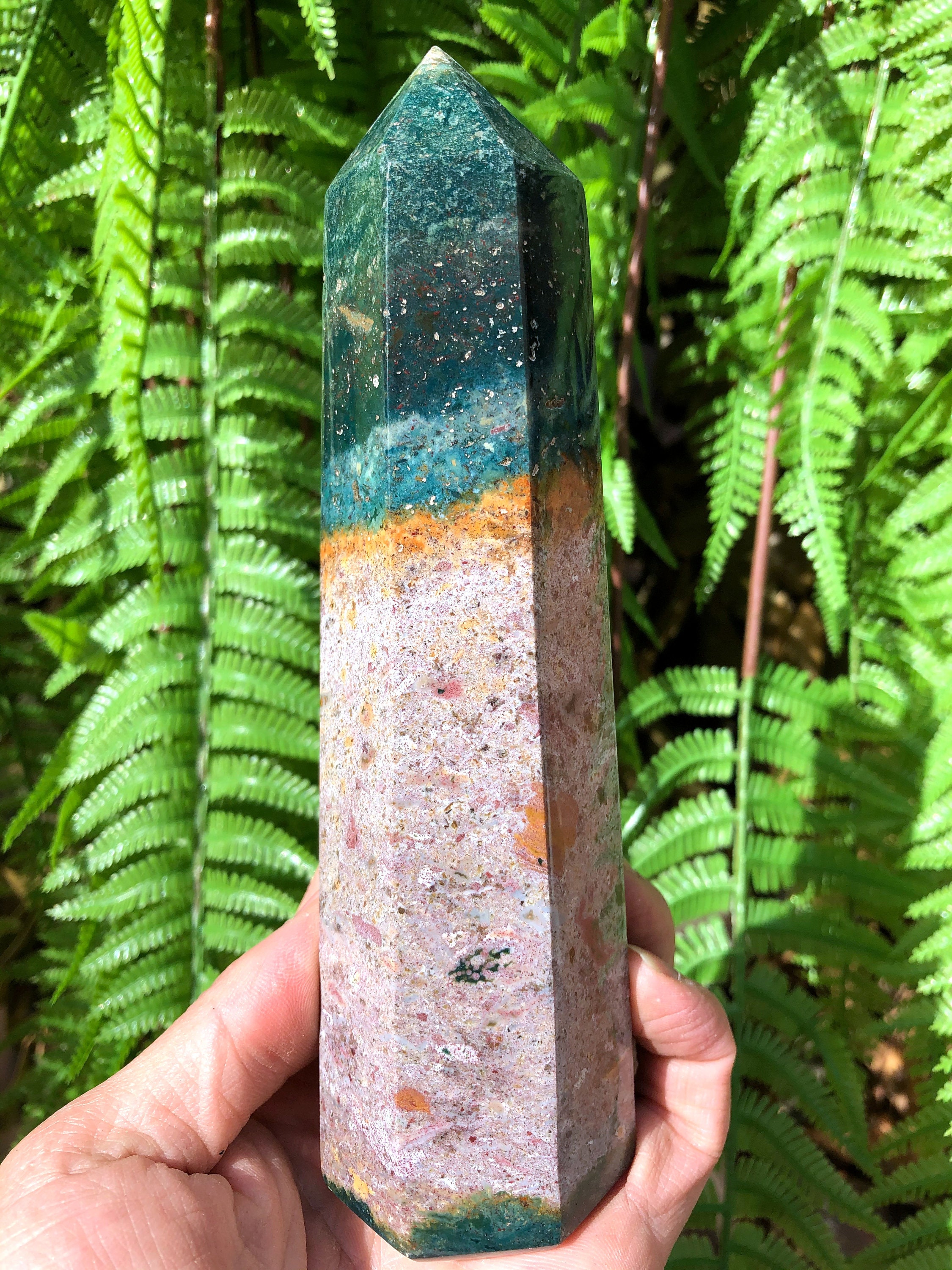 Natural Ocean Jasper Point /Natural Ocean Jasper | Etsy