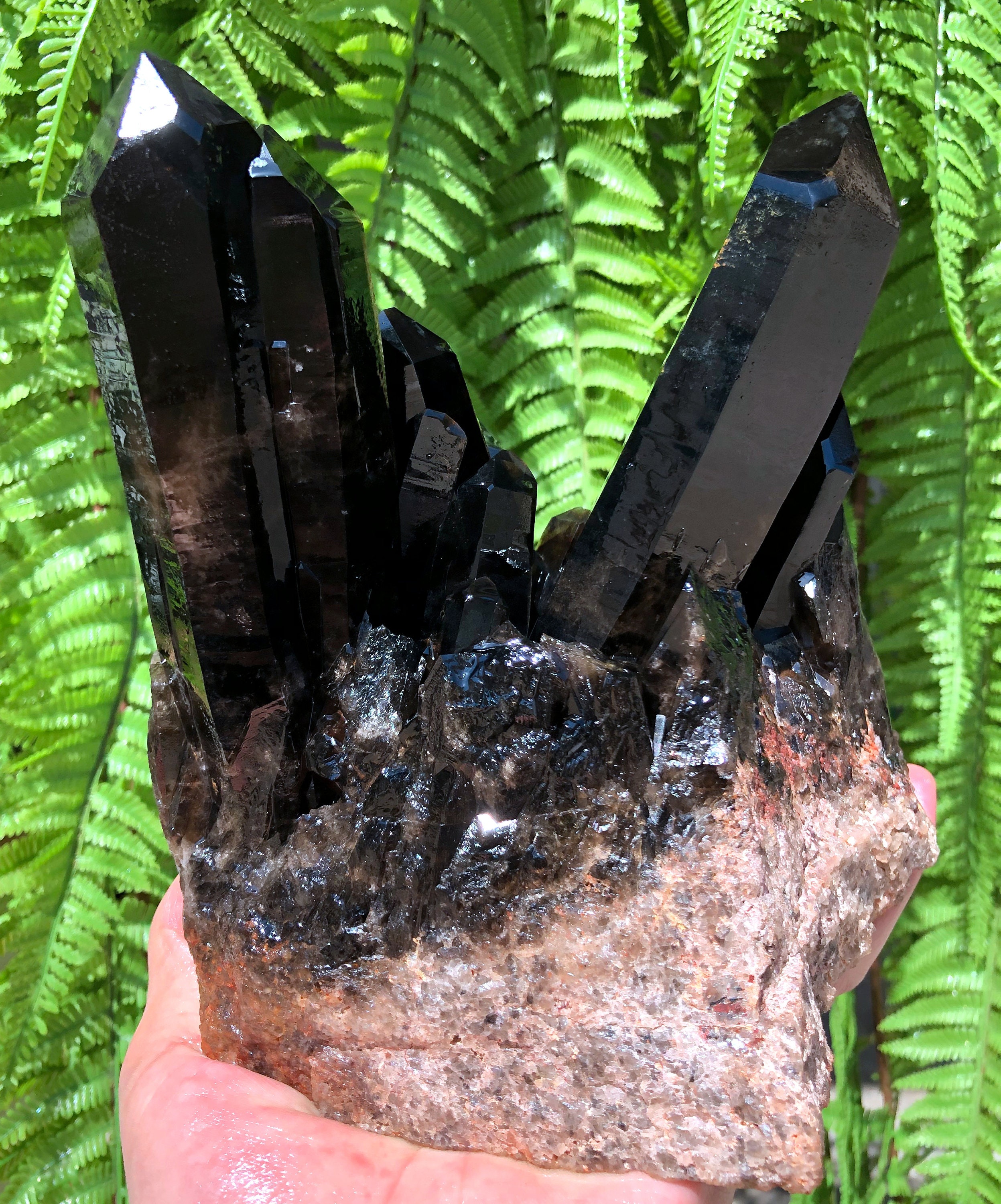 Top Large Raw Black Crystal Cluster/black Quartz Cluster/quartz Cluster ...