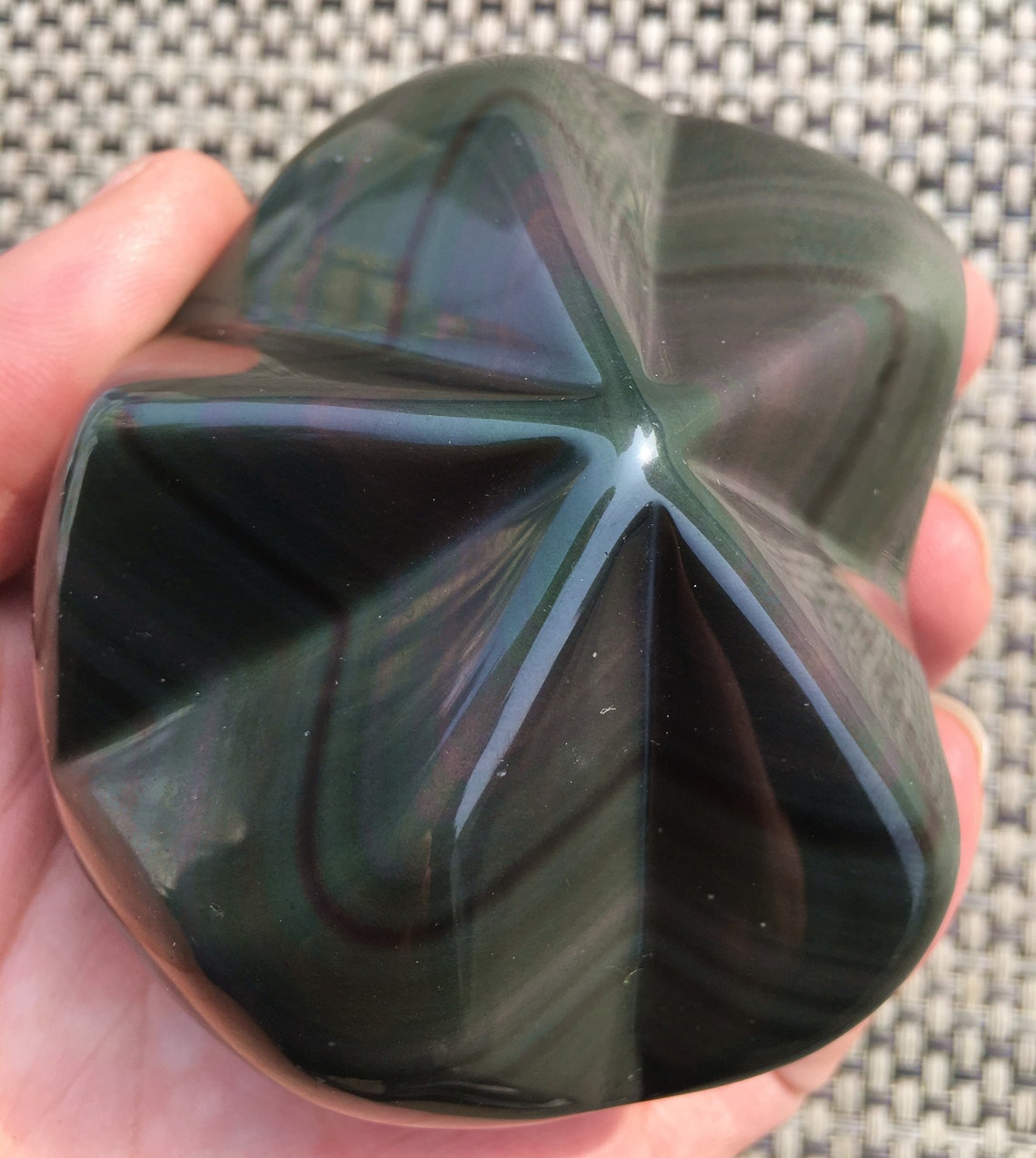 Natural Extra Large Ice Rainbow Sheen Obsidian-tiny Spot/obsidian ...