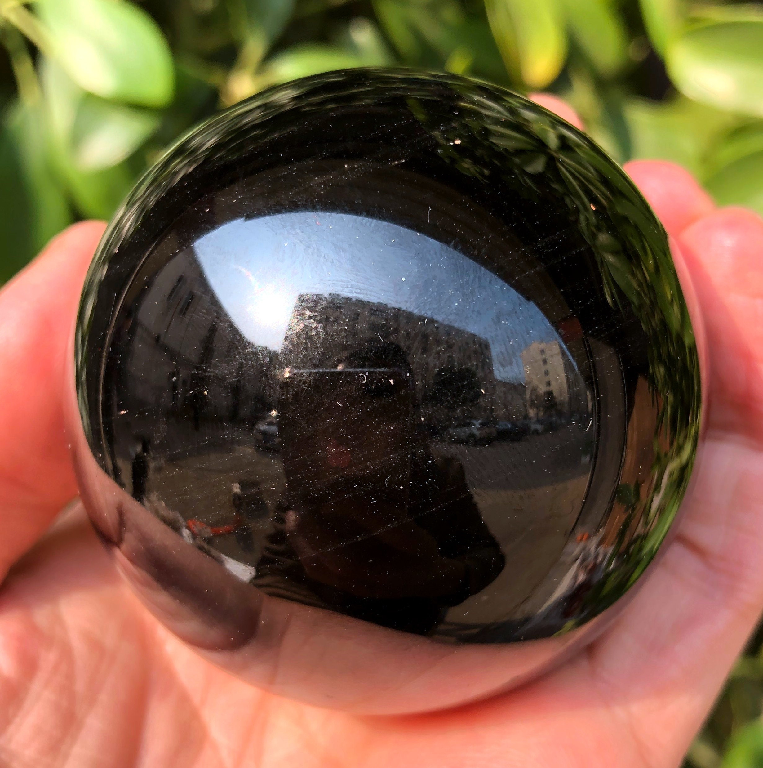 Extra Large Gold Sheen Obsidian Sphere/natural Black Obsidian | Etsy