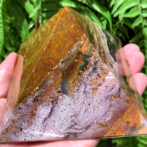 Natural Ocean Jasper Pyramid/natural Ocean Jasper Tower/tumbled ...
