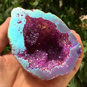 Aura Purple Quartz Crystal Cluster/angel Aura Quartz Crystal Cluster ...