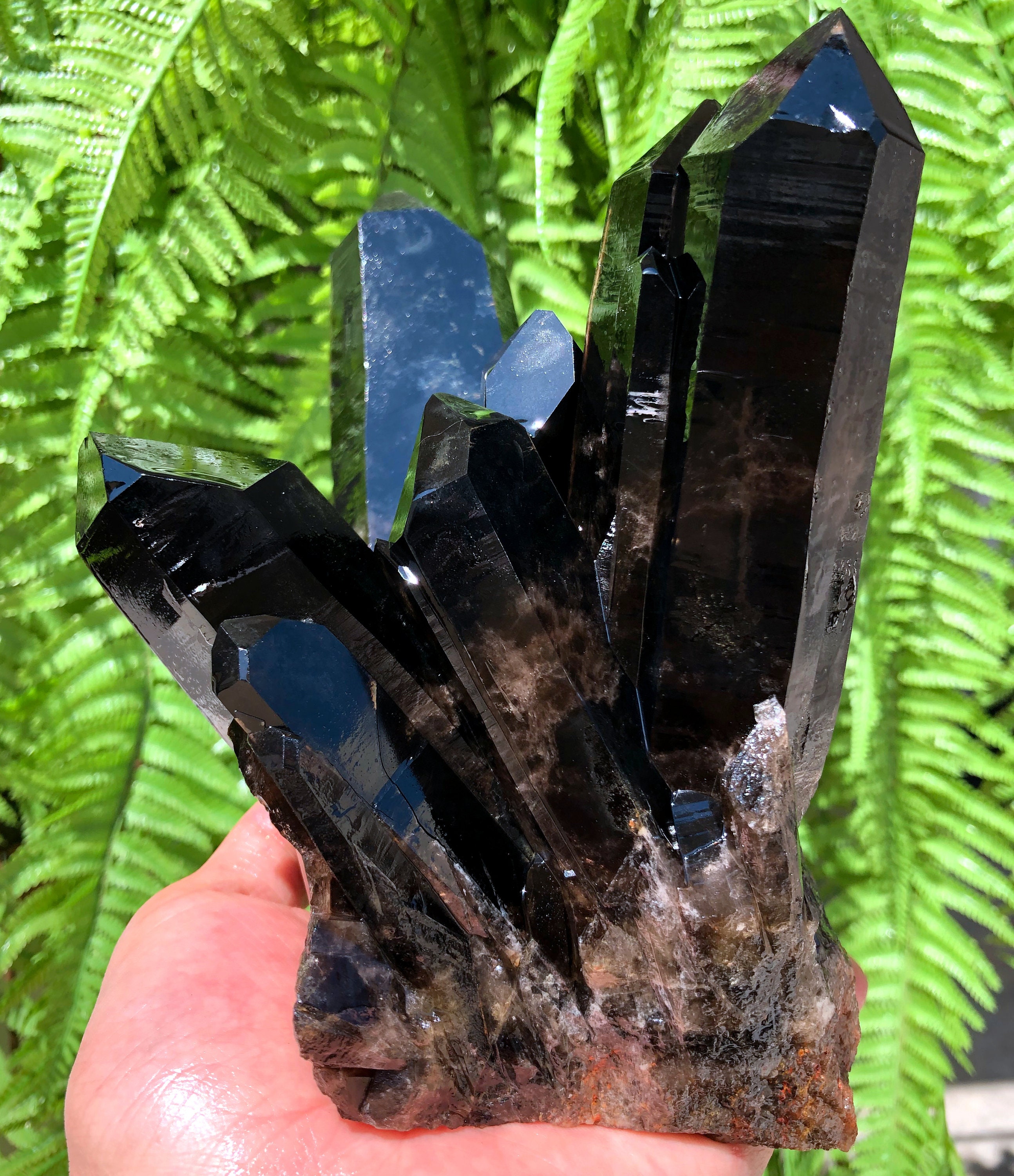 Top Large Raw Black Crystal Cluster/black Quartz Cluster/quartz Cluster ...