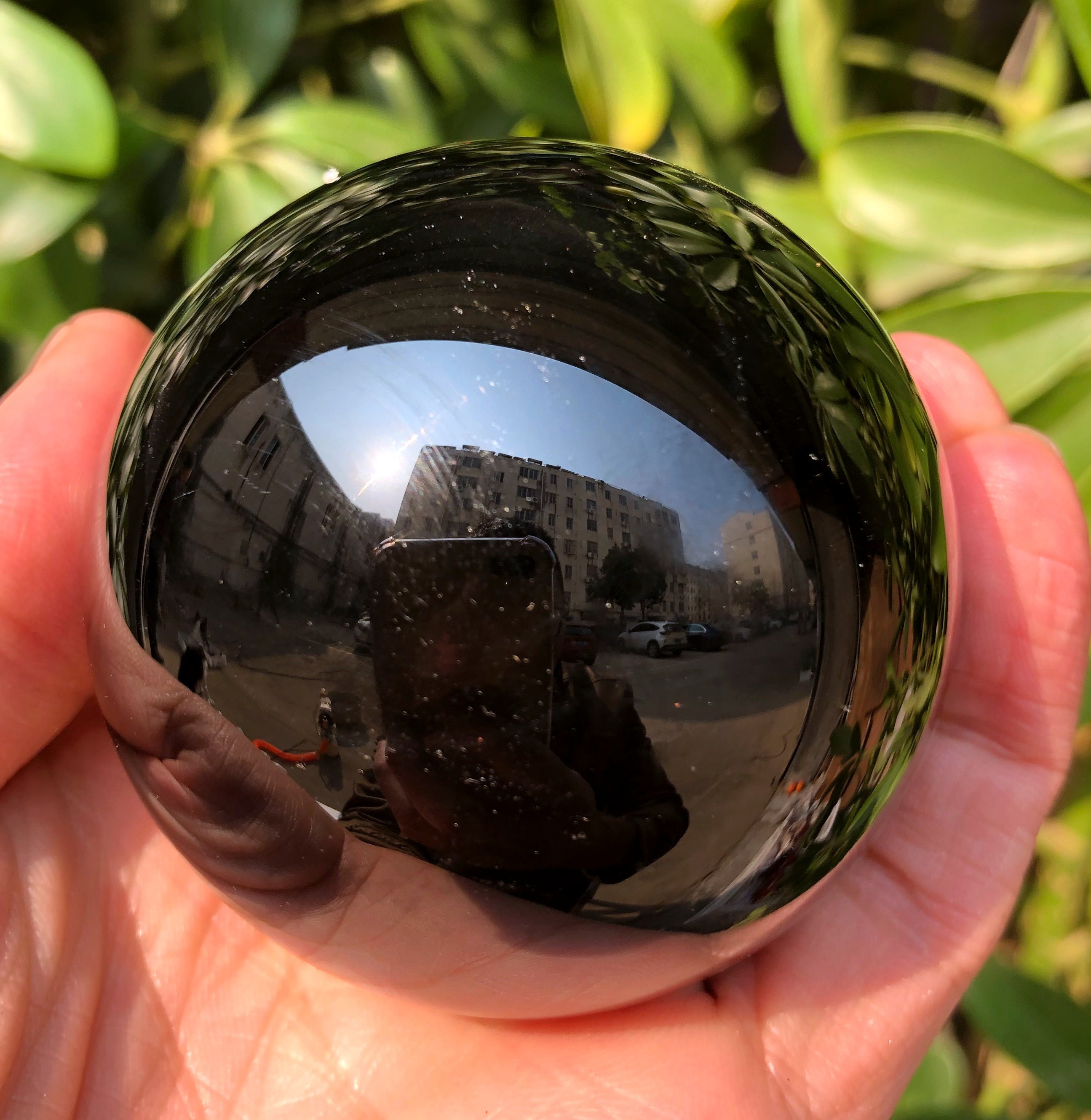 Extra Large Gold Sheen Obsidian Sphere/Natural Black Obsidian | Etsy