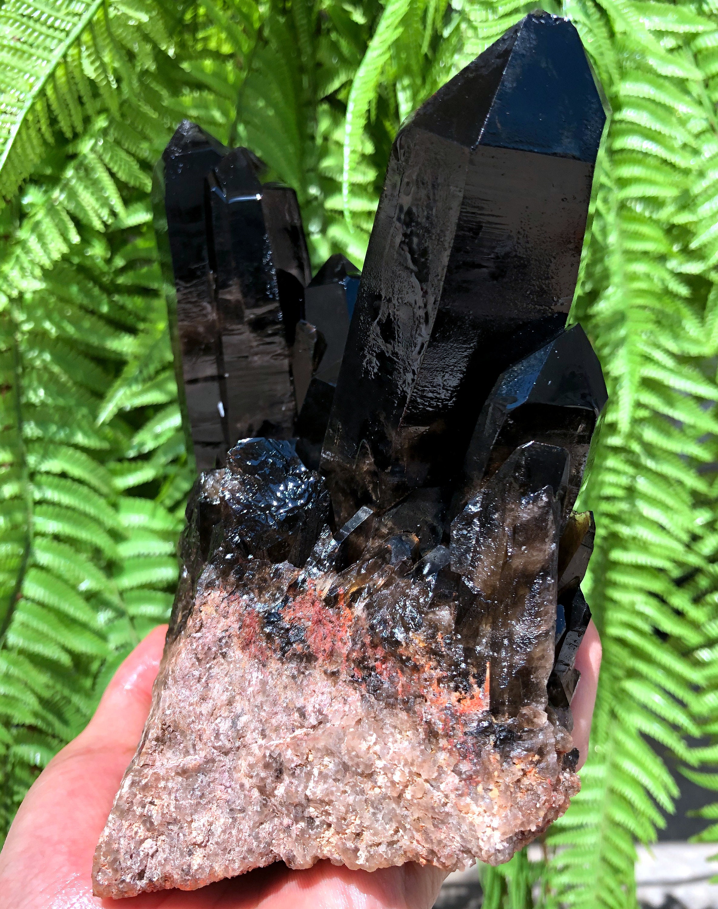 Top Large Raw Black Crystal Cluster/black Quartz Cluster/quartz Cluster ...