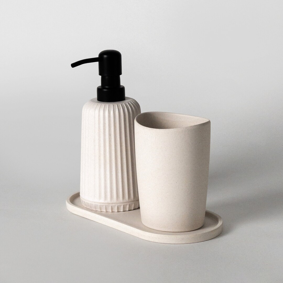 3 Piece Soap Dispenser Set Hand Soap Dispenser Refillable Hand Soap ...