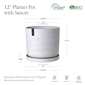 12 Inch Planter Pot | Large Planter Pot With Drainage | Indoor Plant ...