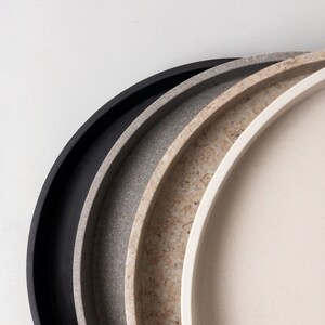 Large Round Concrete Display Tray | Decorative Tray | Stone Tray ...