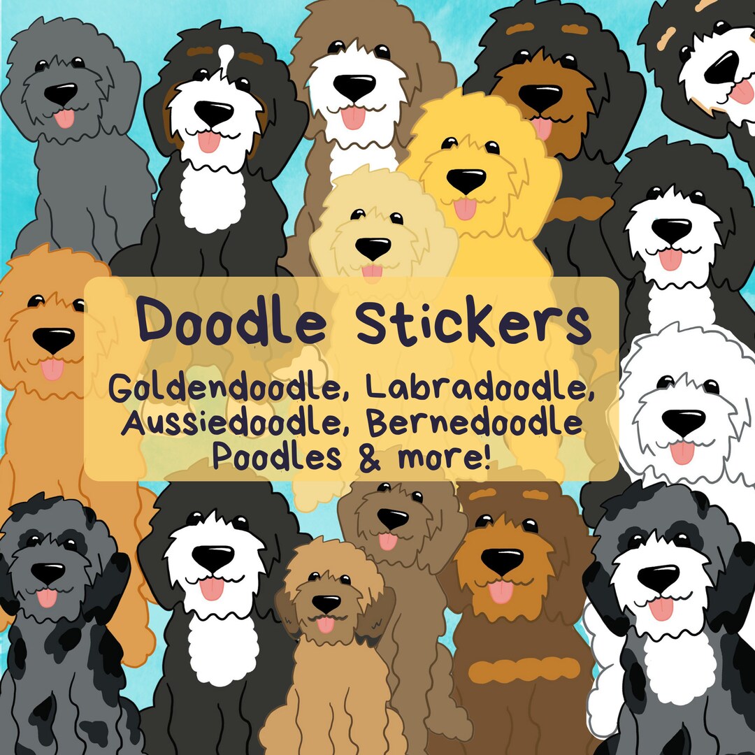 Doodle Sticker | Goldendoodle Stickers Planner Journal Stationery Craft ...