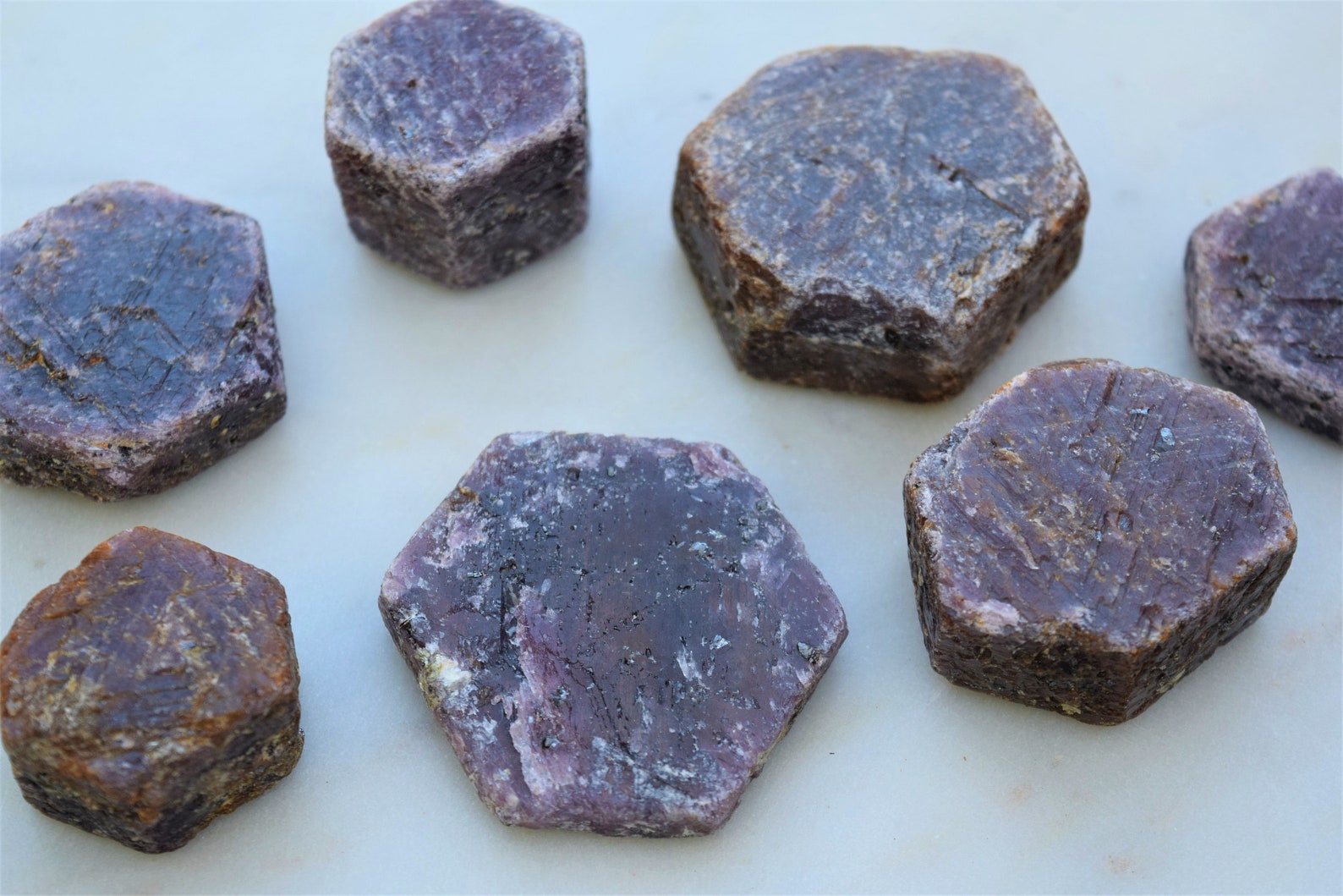 1-2 Ruby Corundum Natural Rough raw Hexagons india - Etsy