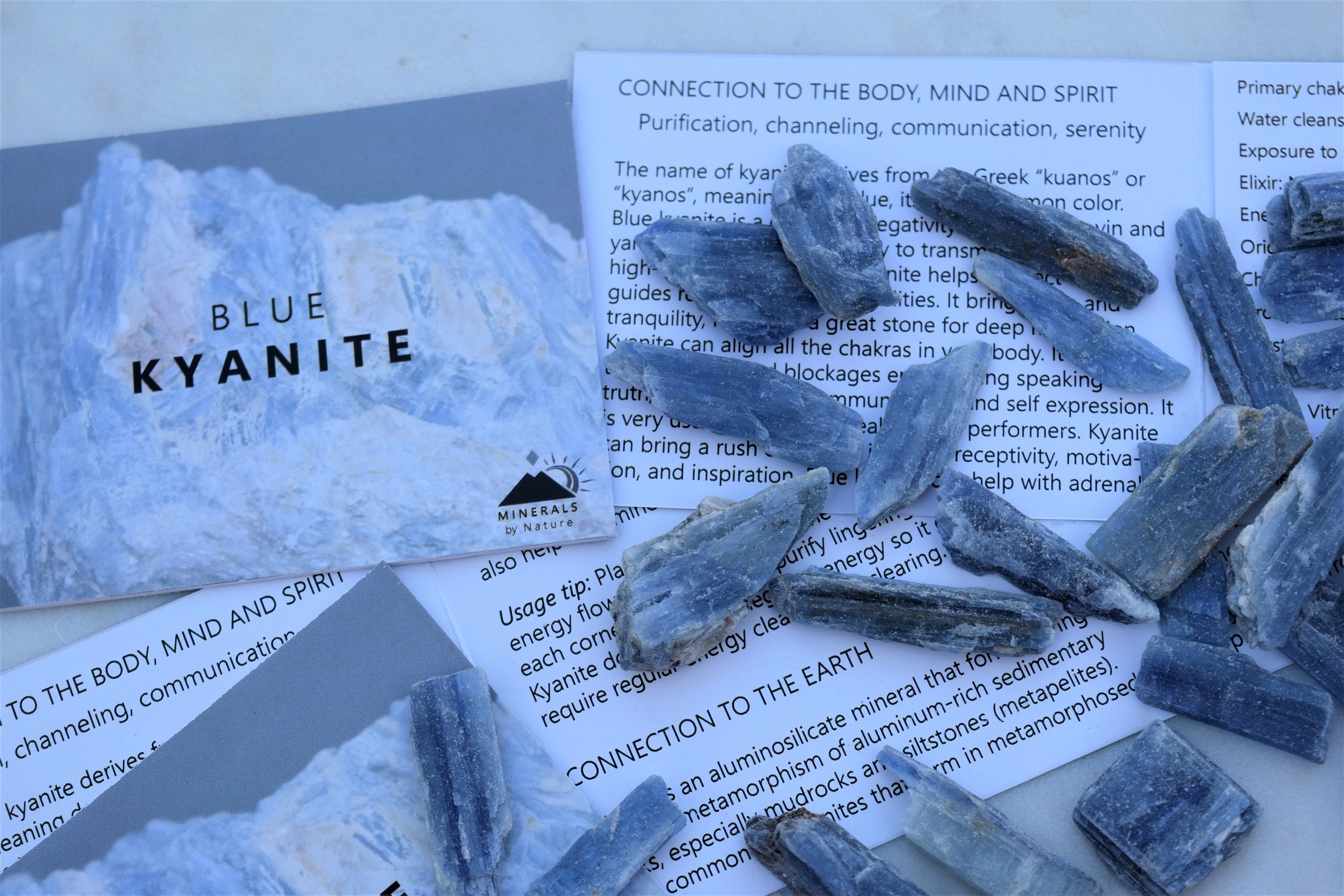 Large raw rough blue kyanite blade with healing and | Etsy