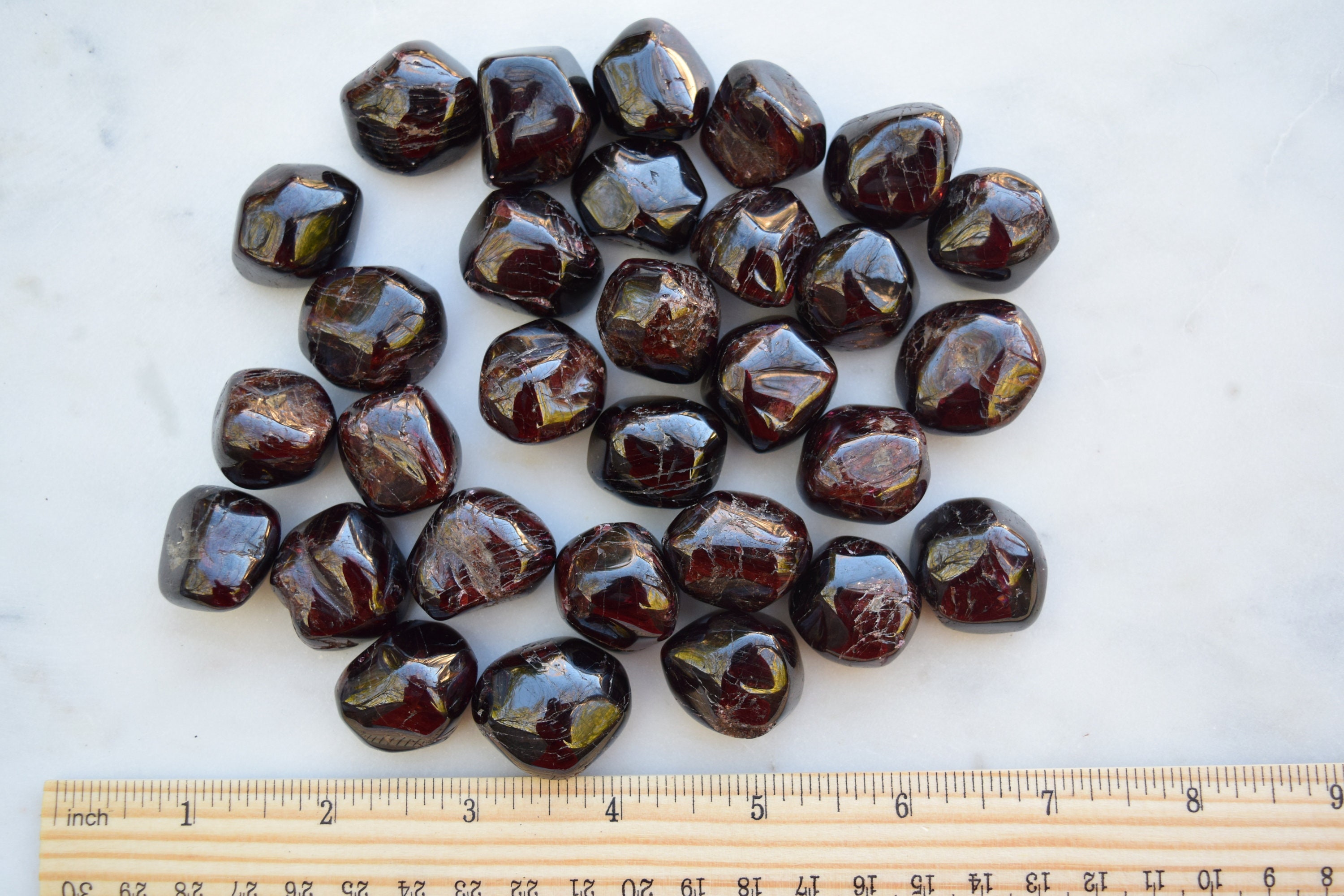 Tumbled Garnet With Natural Facets china - Etsy