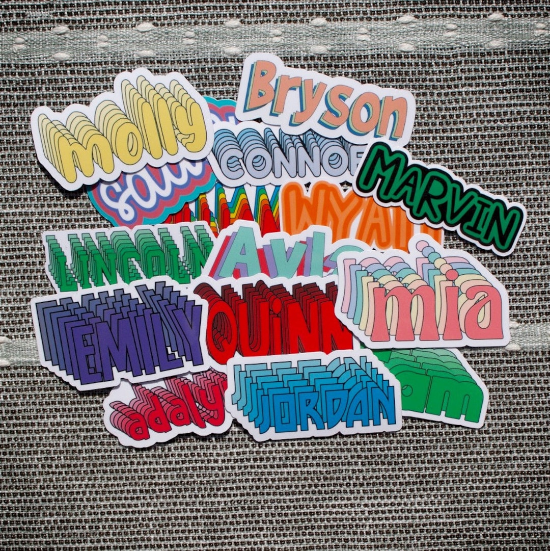 Calcomanías con nombres personalizados Regalo de la semana de ...