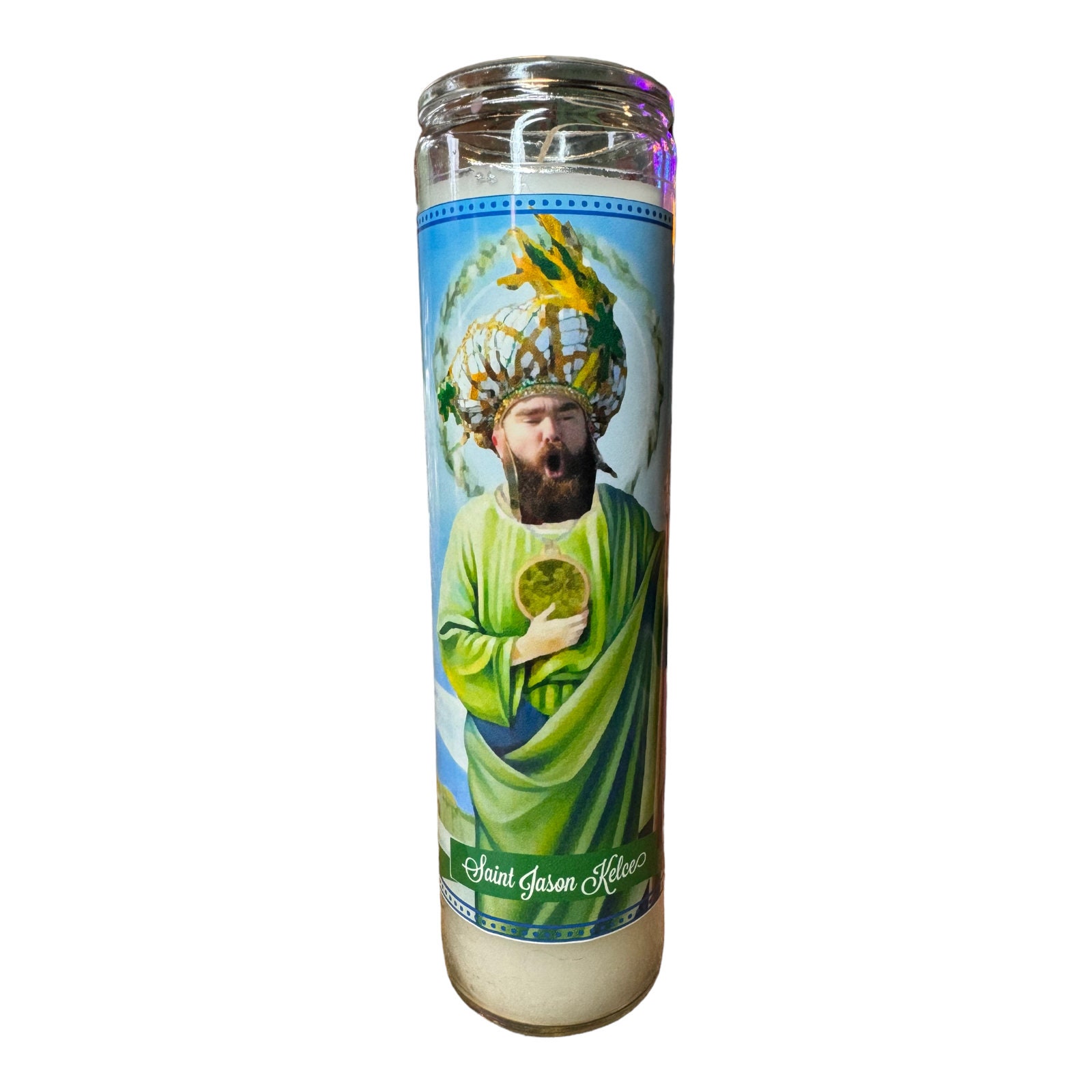 Jason Kelce Devotional Prayer Saint Candle - Etsy