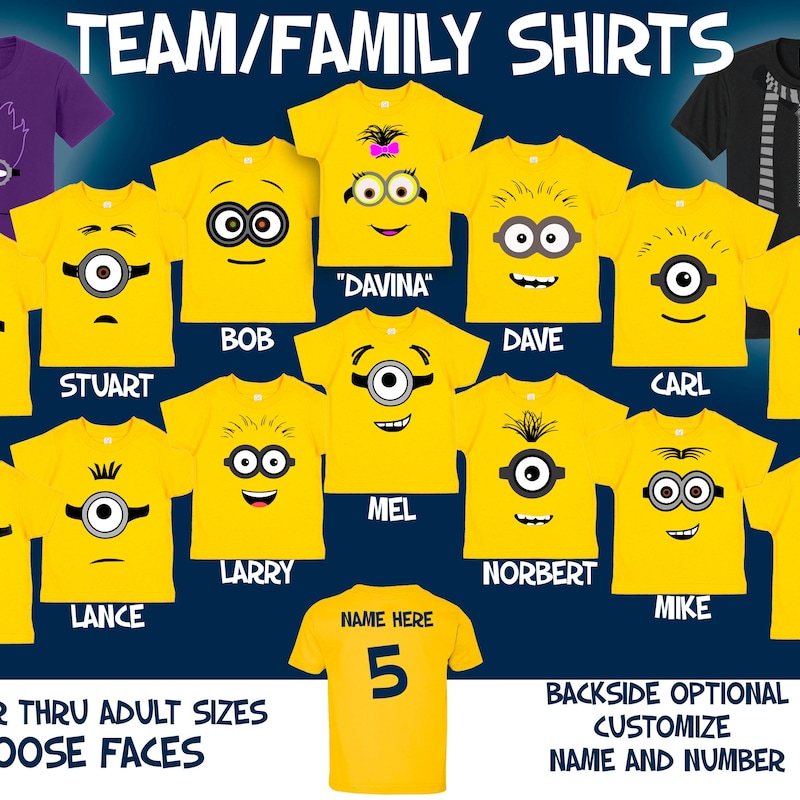 Minion Face With Name Png - Etsy
