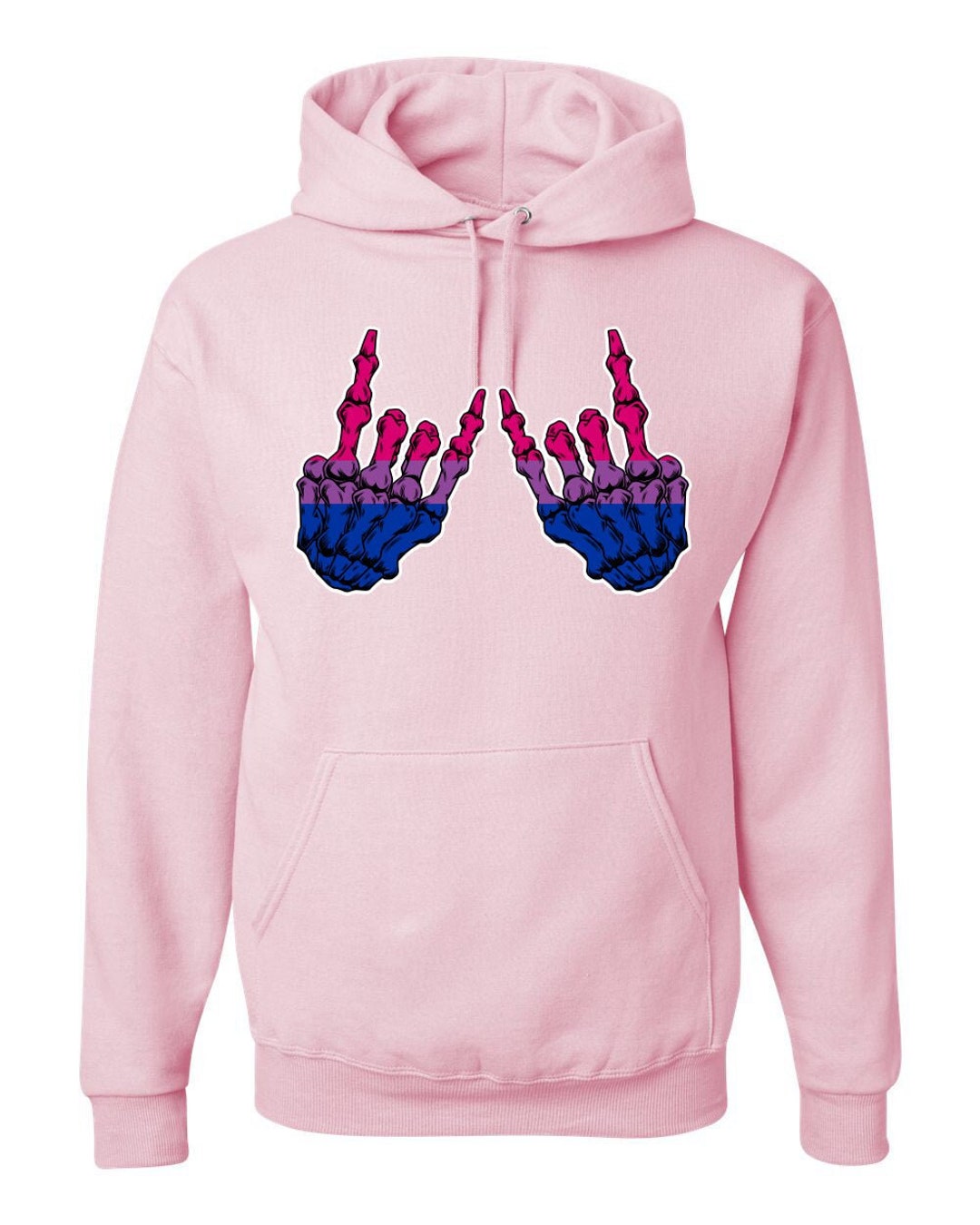 Bisexual Flag Rocker Skeleton Hands, LGBTQIA Pride, Queer Art, Queer ...