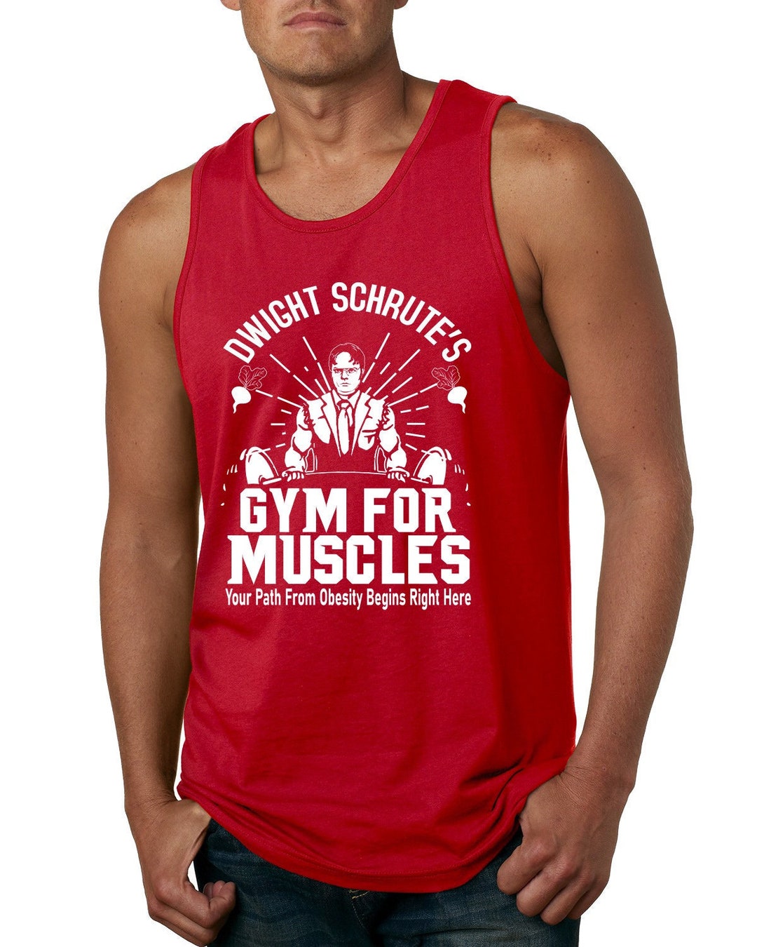 Funny the Office Tank Top, Dwight Schrute's Gym for Muscles, the Office ...
