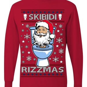Skibidi Rizzmas Funny Toilet Video Viral Brain Rot Meme, Gen Z Alpha ...