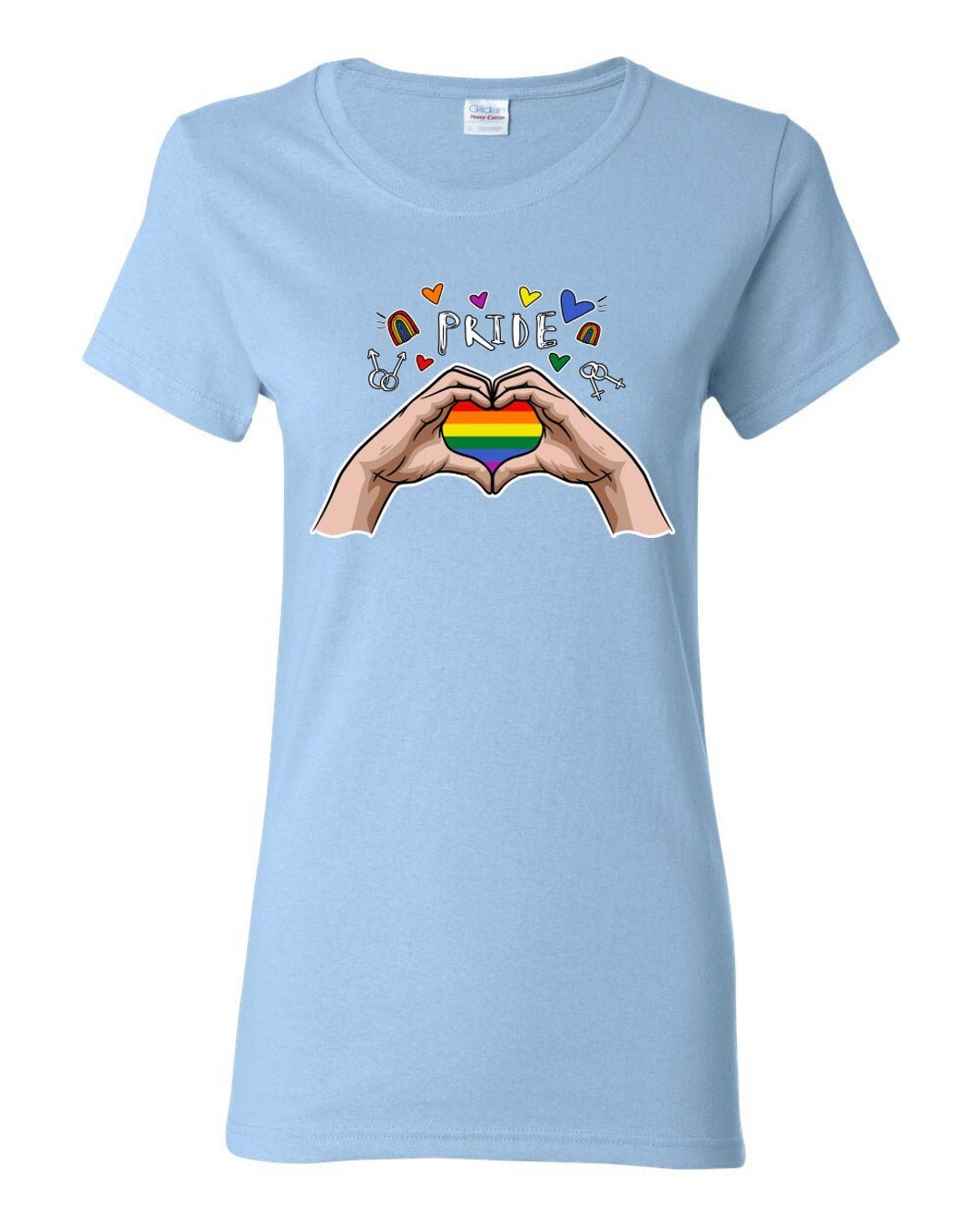 Pride Heart Hands Flag, LGBTQIA Pride, Queer Art, Queer Merch, Womens ...
