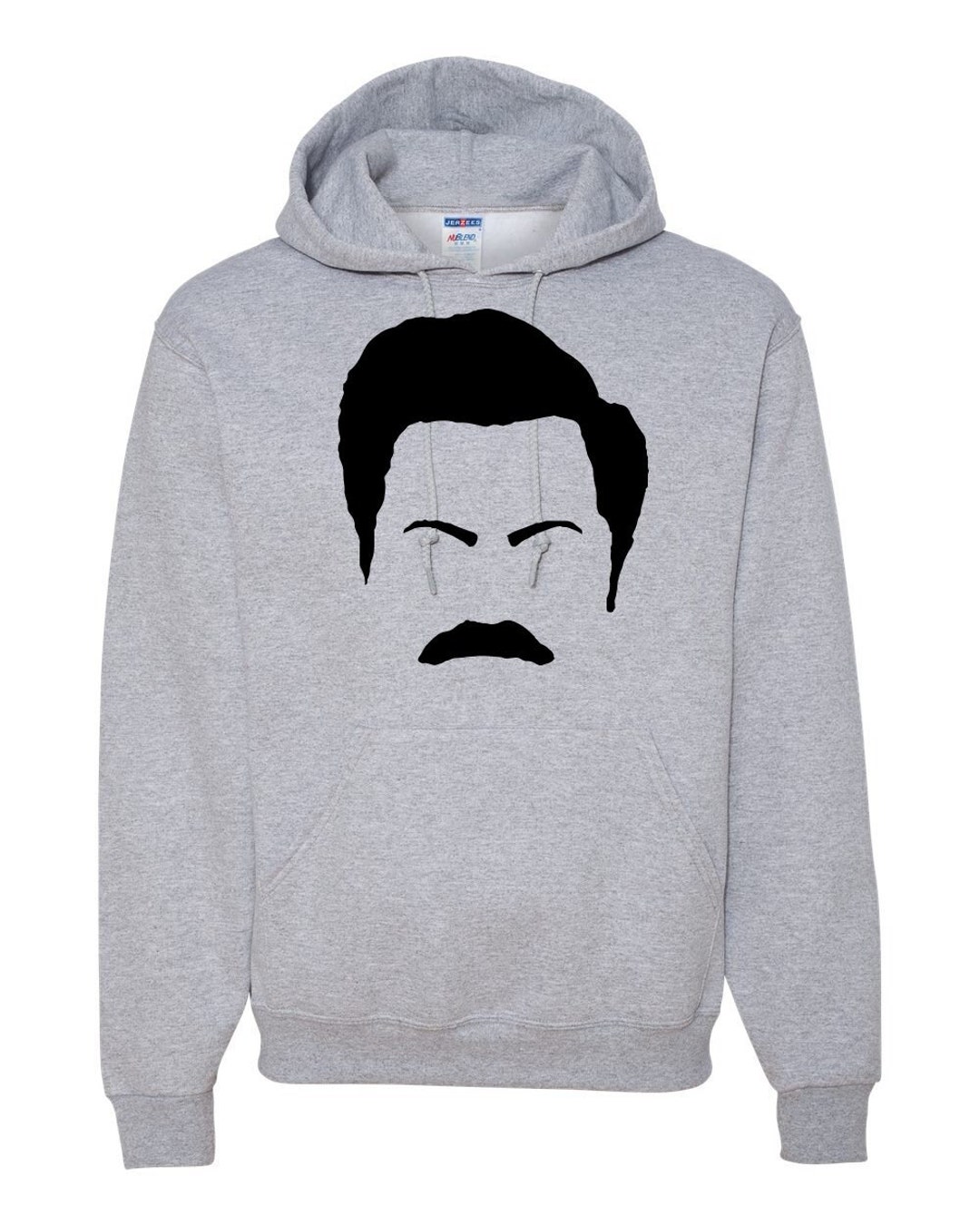 Parks and Rec Fans Ron Swanson Mustache Face Silhouette Pop Culture ...