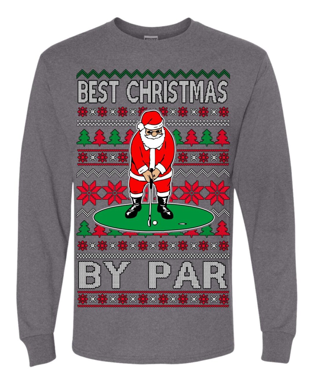 Best Christmas by Par Funny, Santa Golfing Iron Wedge Wood Drive Fore ...