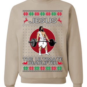 Jesus the Ultimate Deadlifter, Gym Workout Humor Jesus Working Out ...