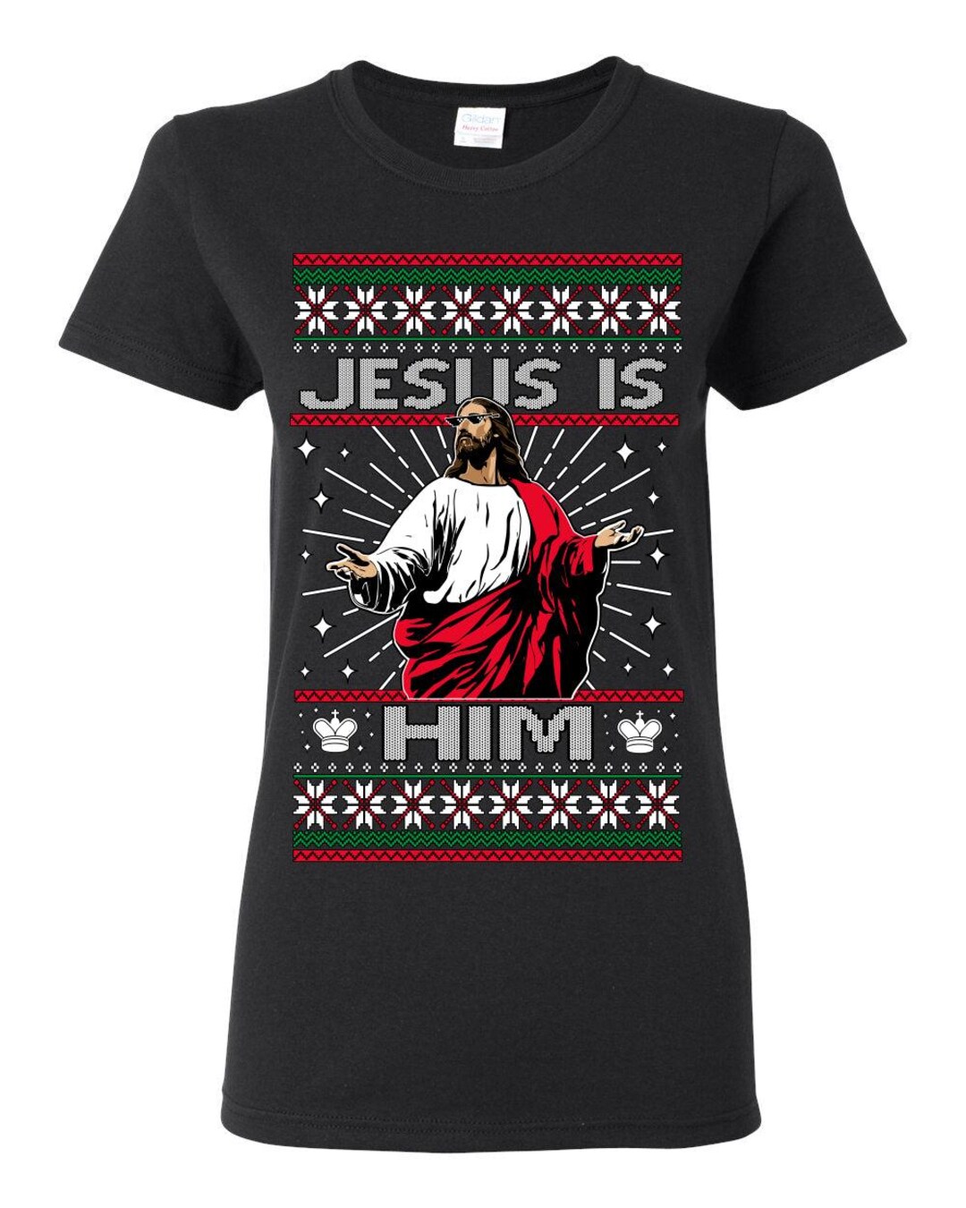 Jesus is Him Funny Gen Z Viral Meme Shades, Religious Christ Christian ...