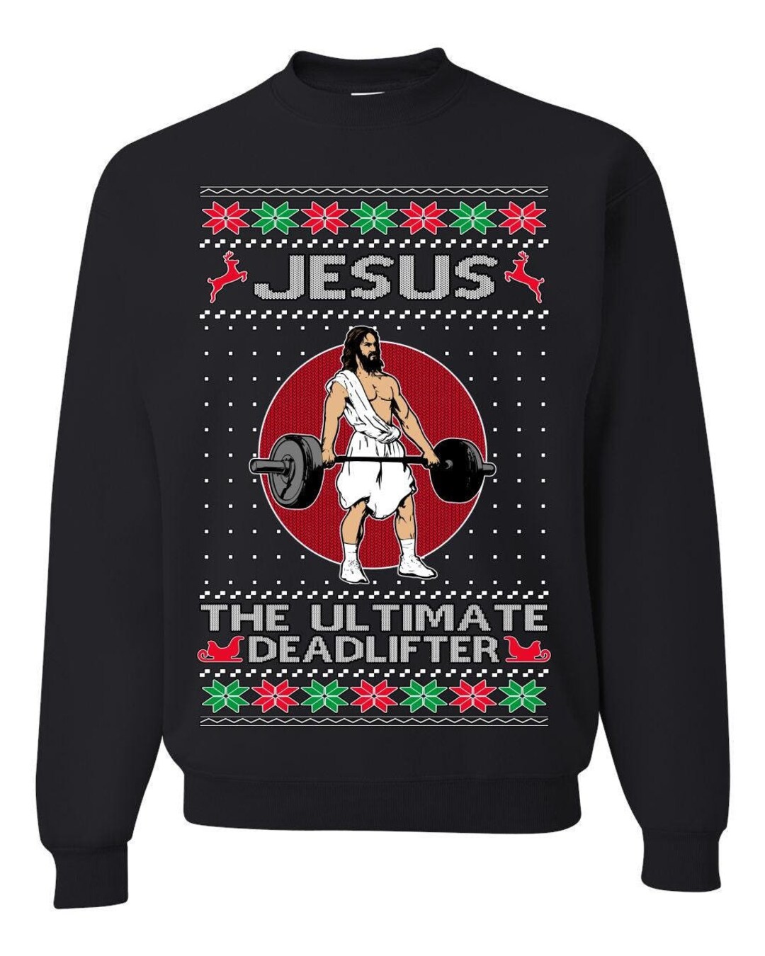 Jesus the Ultimate Deadlifter, Gym Workout Humor Jesus Working Out ...