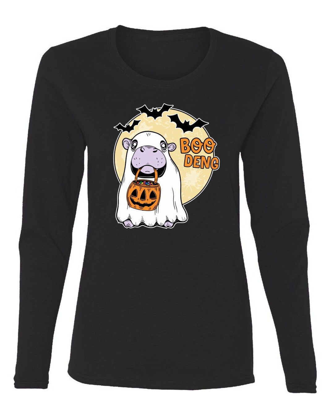 Boo Deng Funny Cute Pygmy Hippo Thailand Trick or Treat Bat Candy, Fall ...