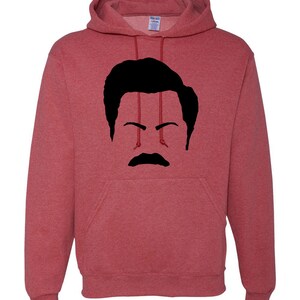 Parks and Rec Fans Ron Swanson Mustache Face Silhouette Pop Culture ...