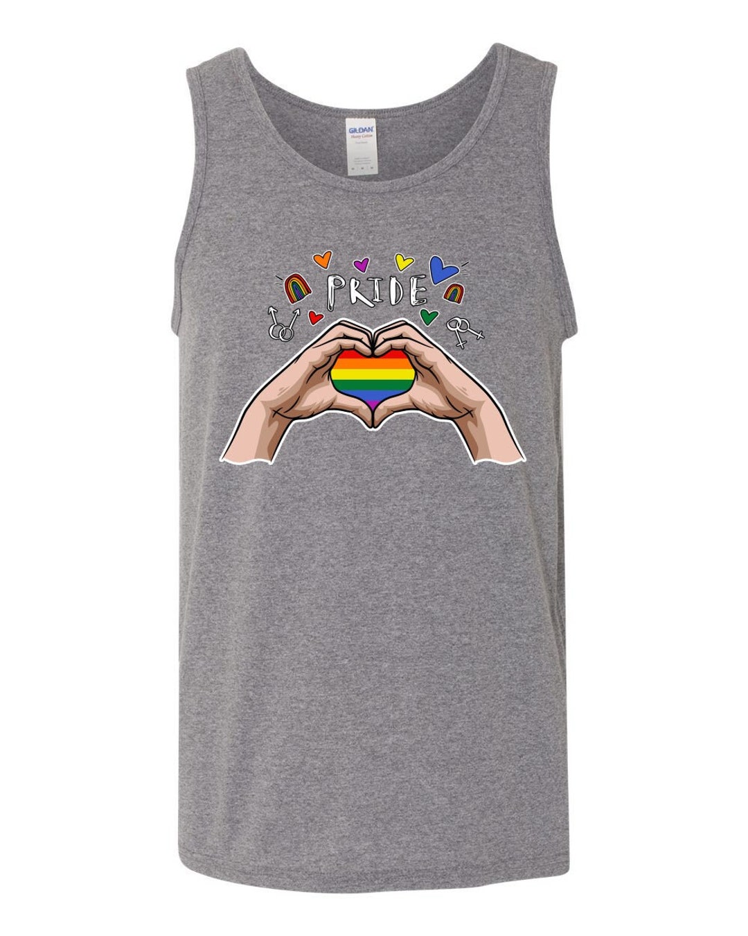 Pride Heart Hands Flag, LGBTQIA Pride, Queer Art, Queer Merch, Mens ...