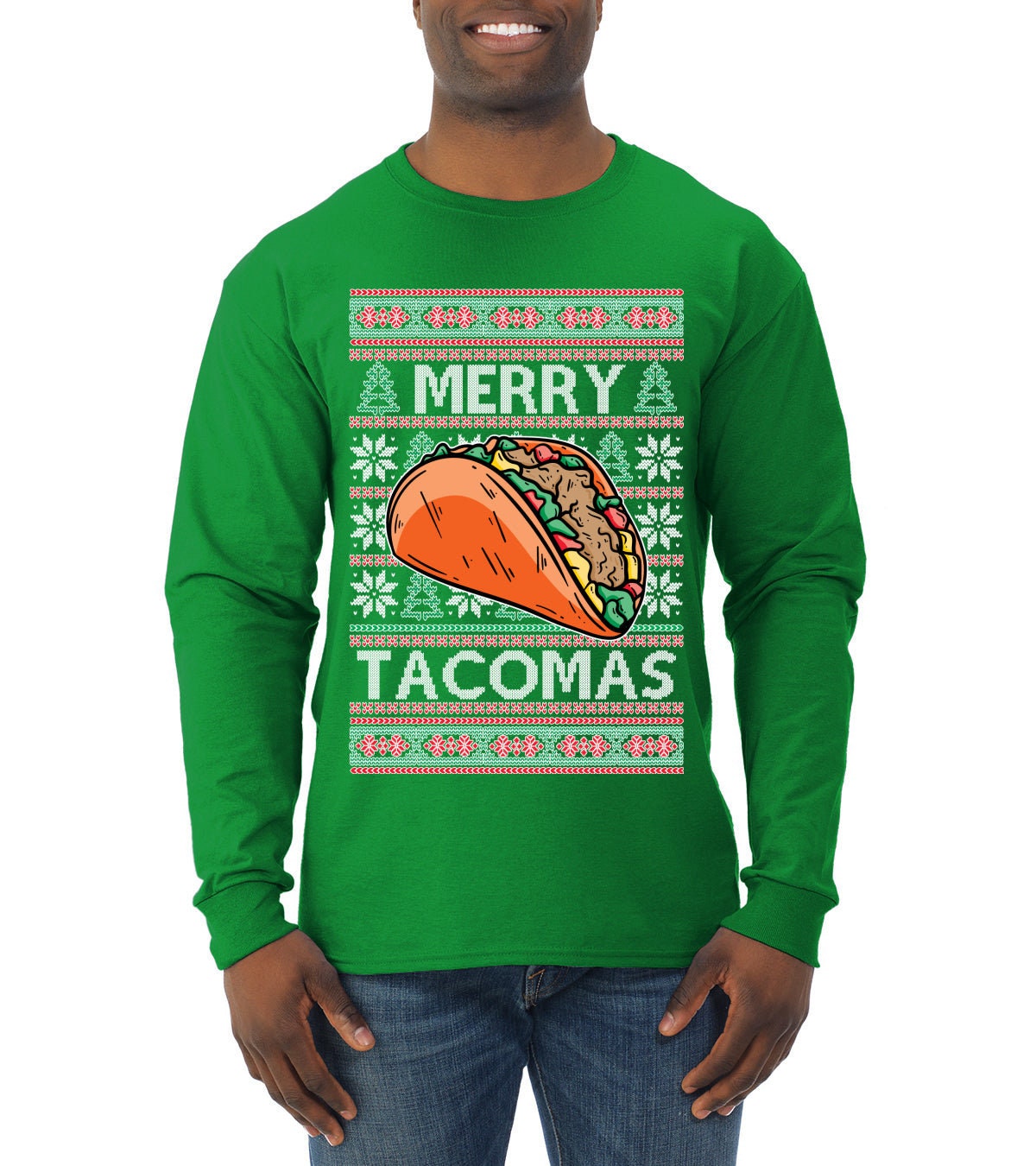 Merry Tacomas Holiday Taco Lover Ugly Christmas Sweater sold by Jamie ...