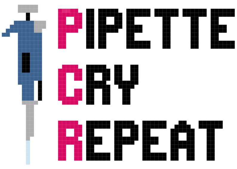PCR: Pipette Cry Repeat - Cross Stitch Pattern - Instant Download PDF ...
